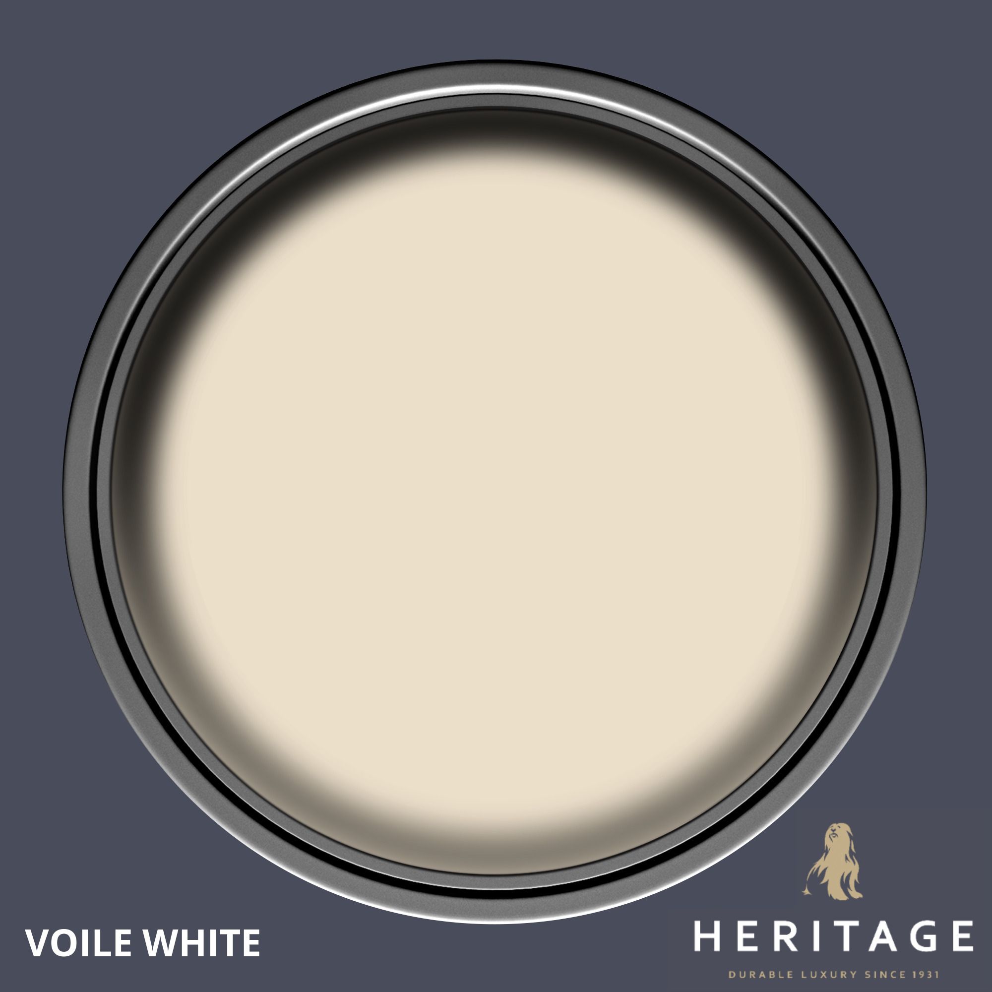 Dulux Trade Vinyl Matt Voile White Eggshell Wall paint, 750ml