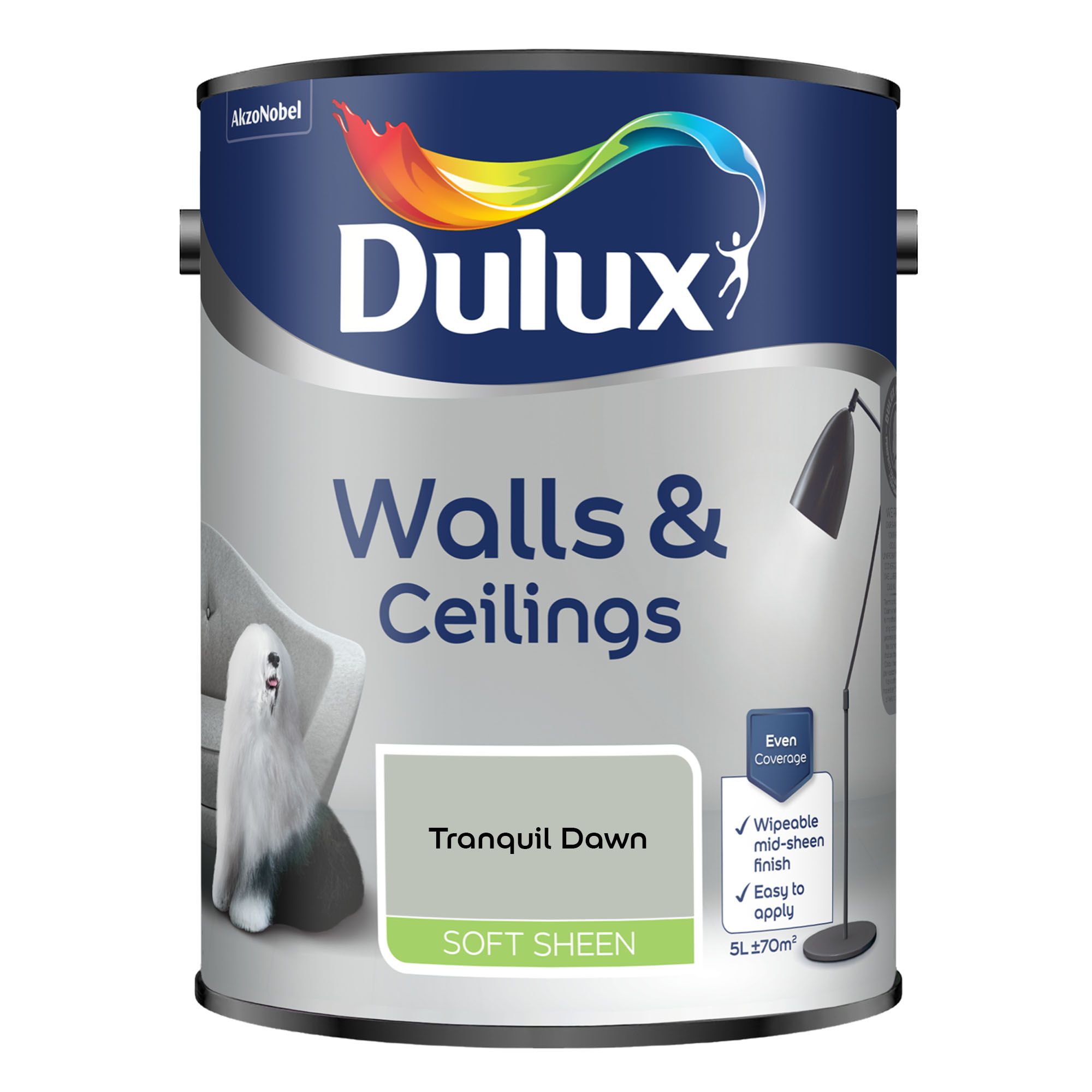 Dulux Tranquil Dawn Soft sheen Wall & ceiling Emulsion paint, 5L