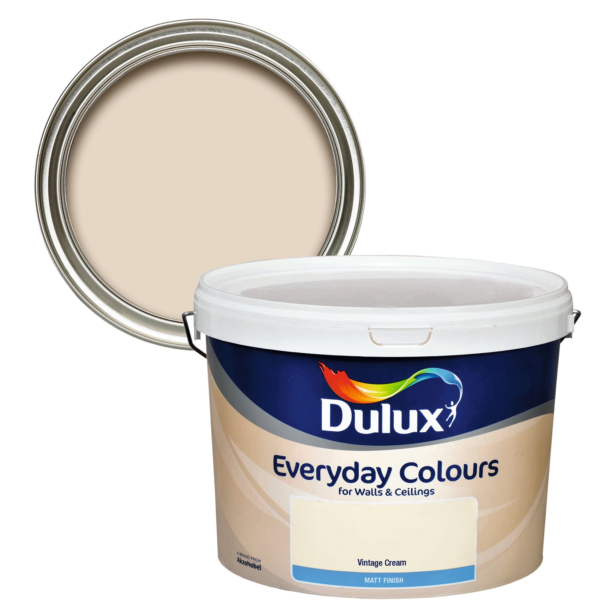Dulux Vintage cream Vinyl matt Emulsion paint, 10L