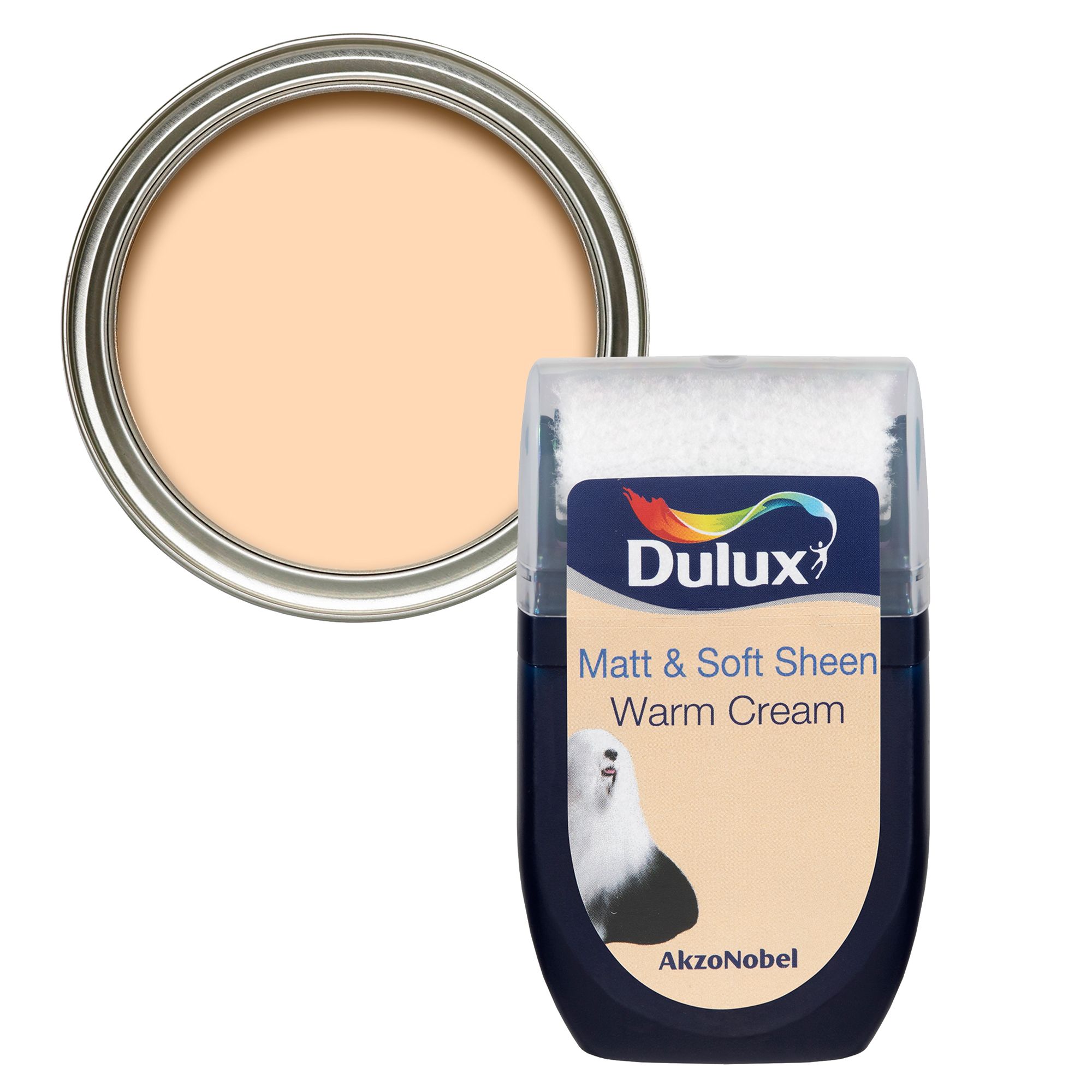 Dulux Warm cream Vinyl matt Emulsion paint, 30ml | DIY at B&Q