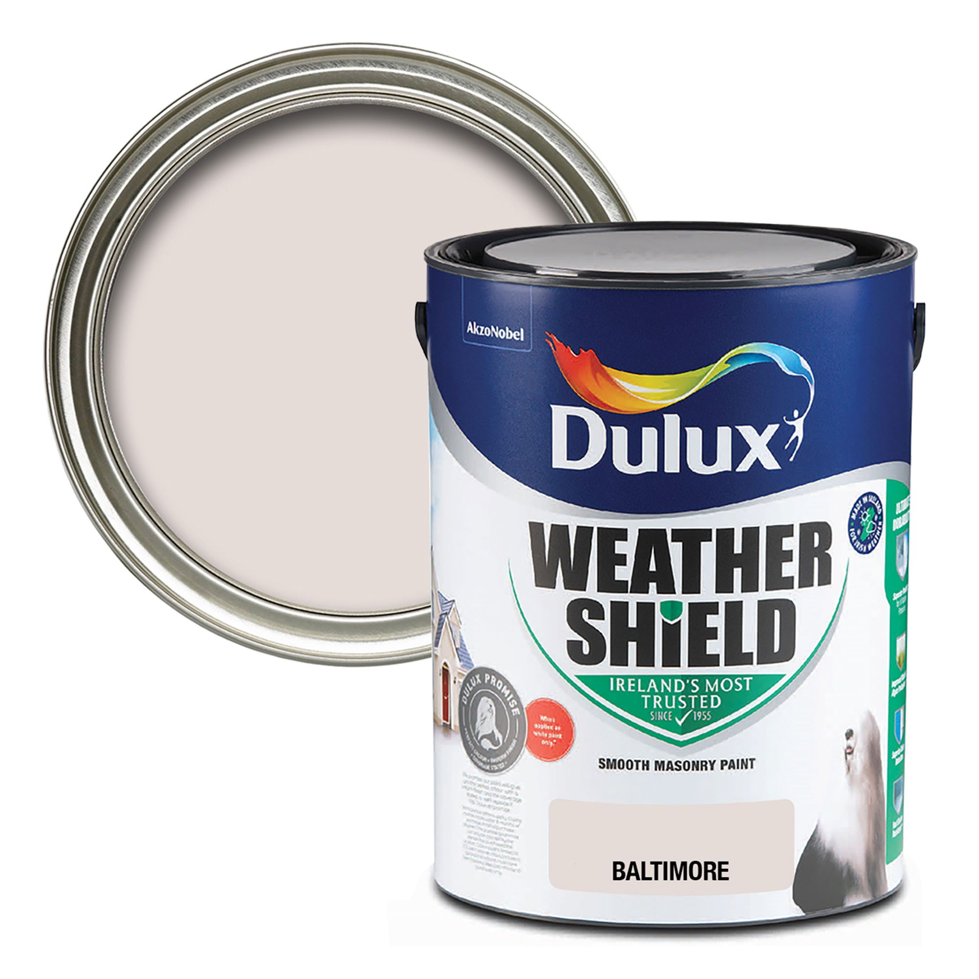 Dulux Weathershield Baltimore Smooth Masonry paint, 5L Tub