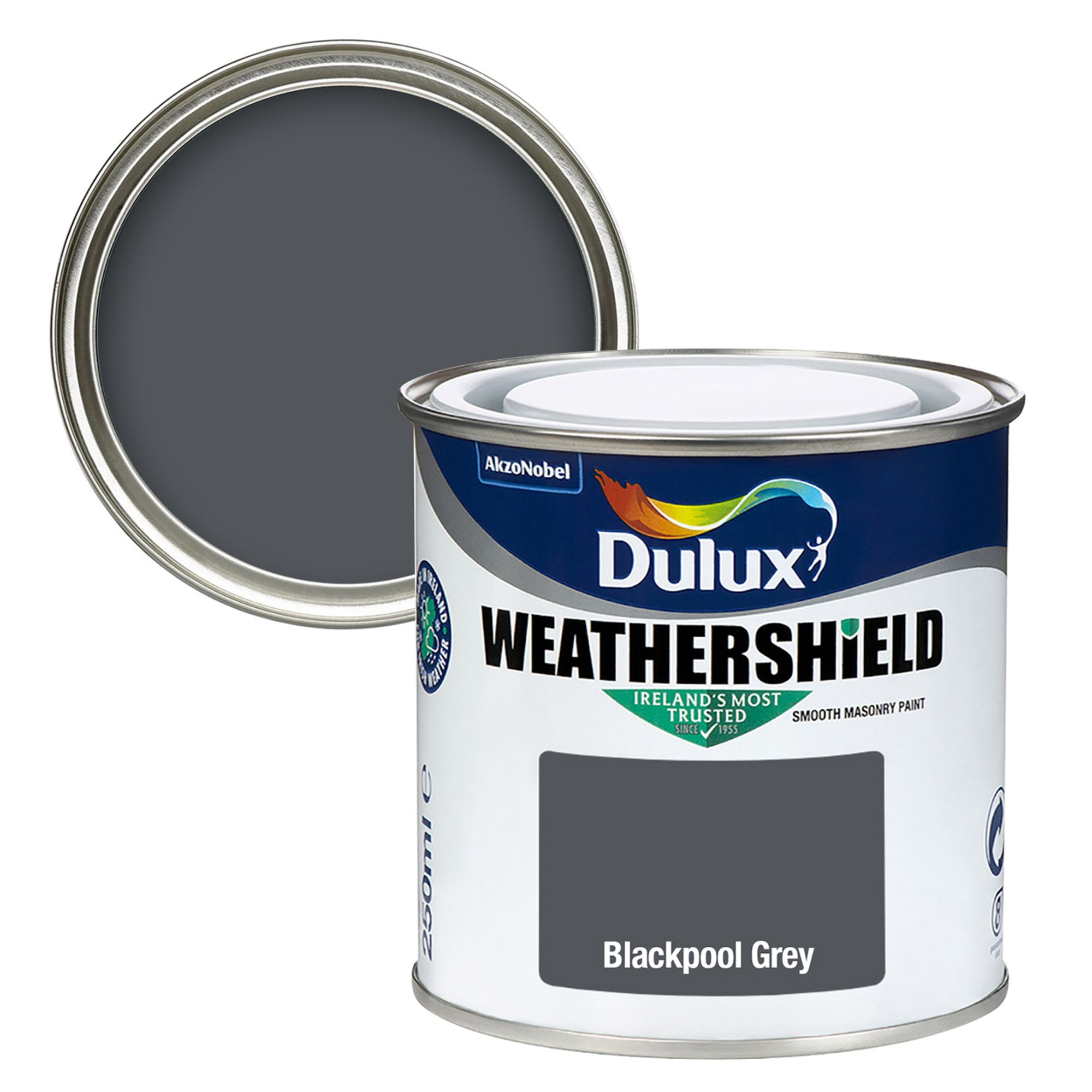 Dulux Weathershield Blackpool Grey Smooth Masonry paint, 25ml Tester pot