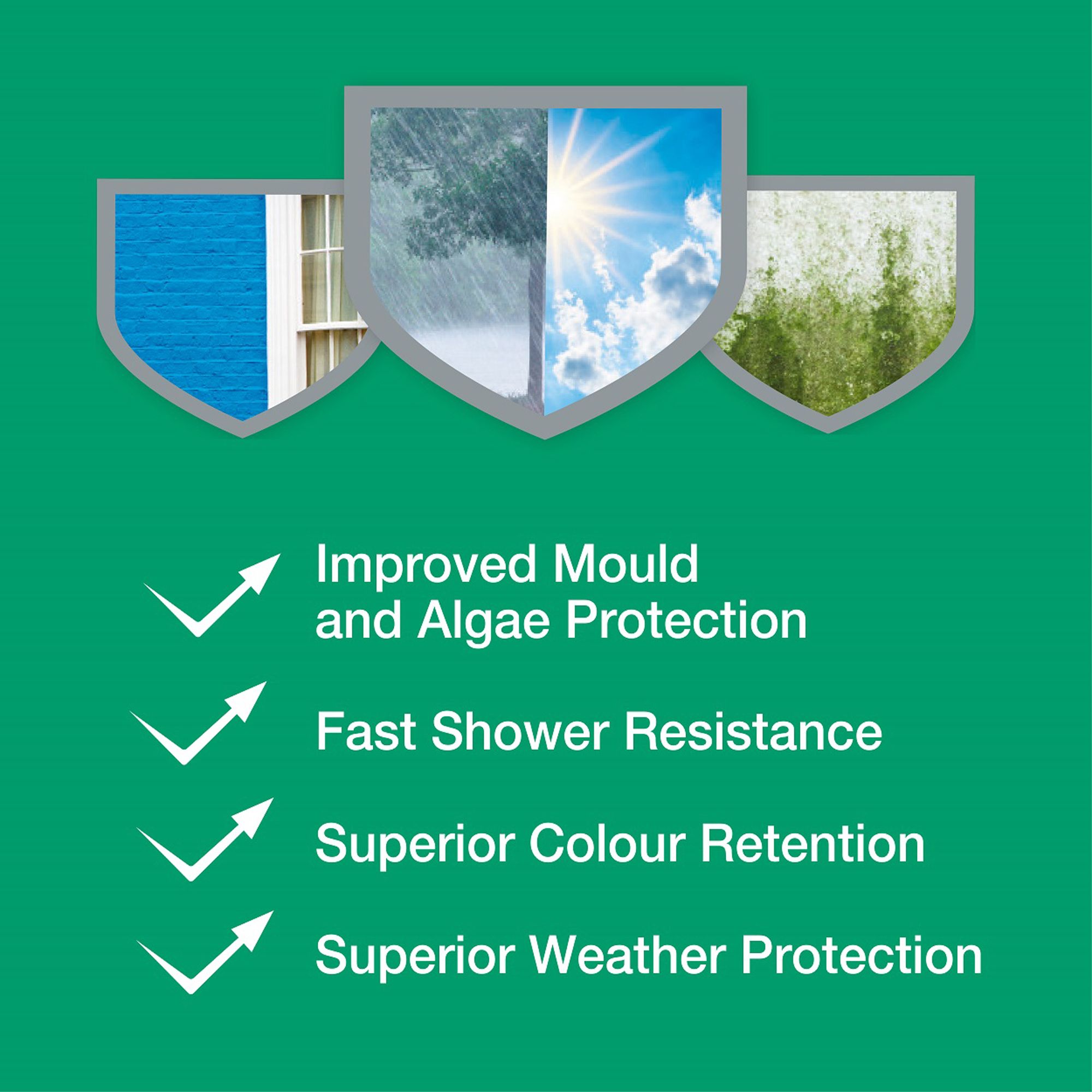 Dulux Weathershield Blackpool Grey Smooth Masonry paint, 5L Tub