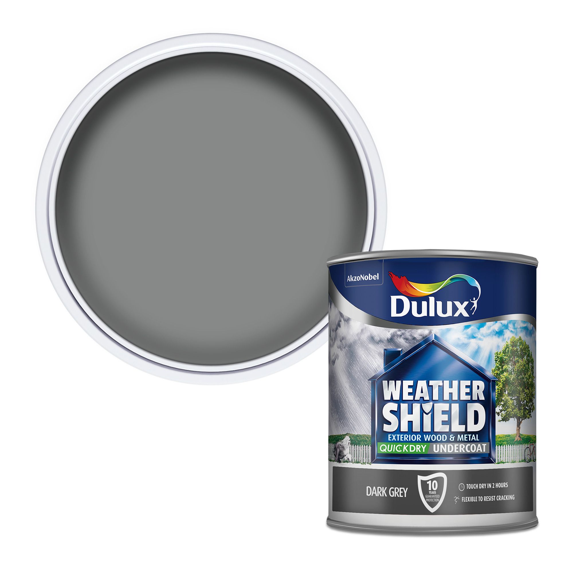 DULUX WEATHERSHIELD GREY METAL & WOOD UNDERCOAT, 750ML