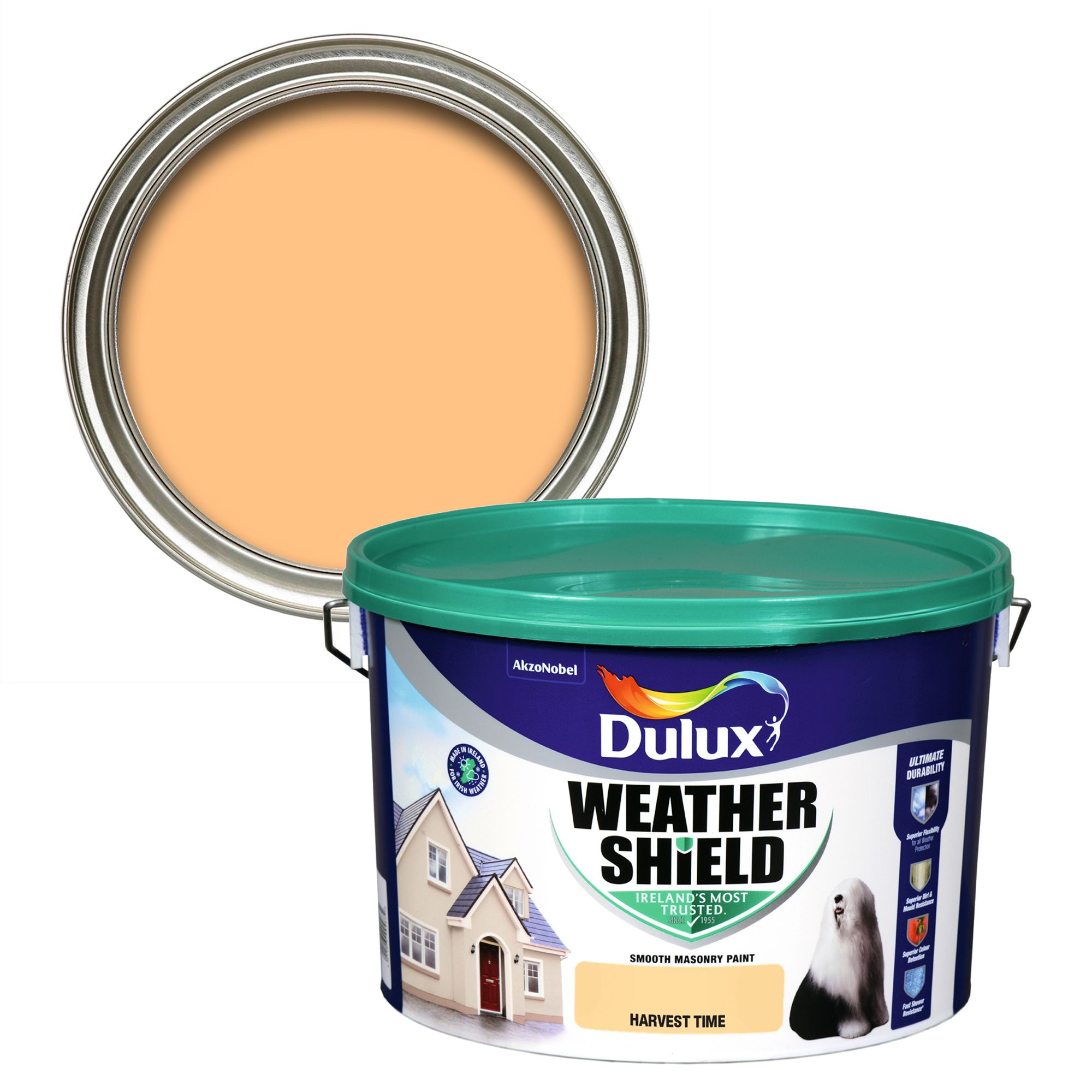 Dulux Weathershield Harvest Time Smooth Masonry paint, 10L Tub