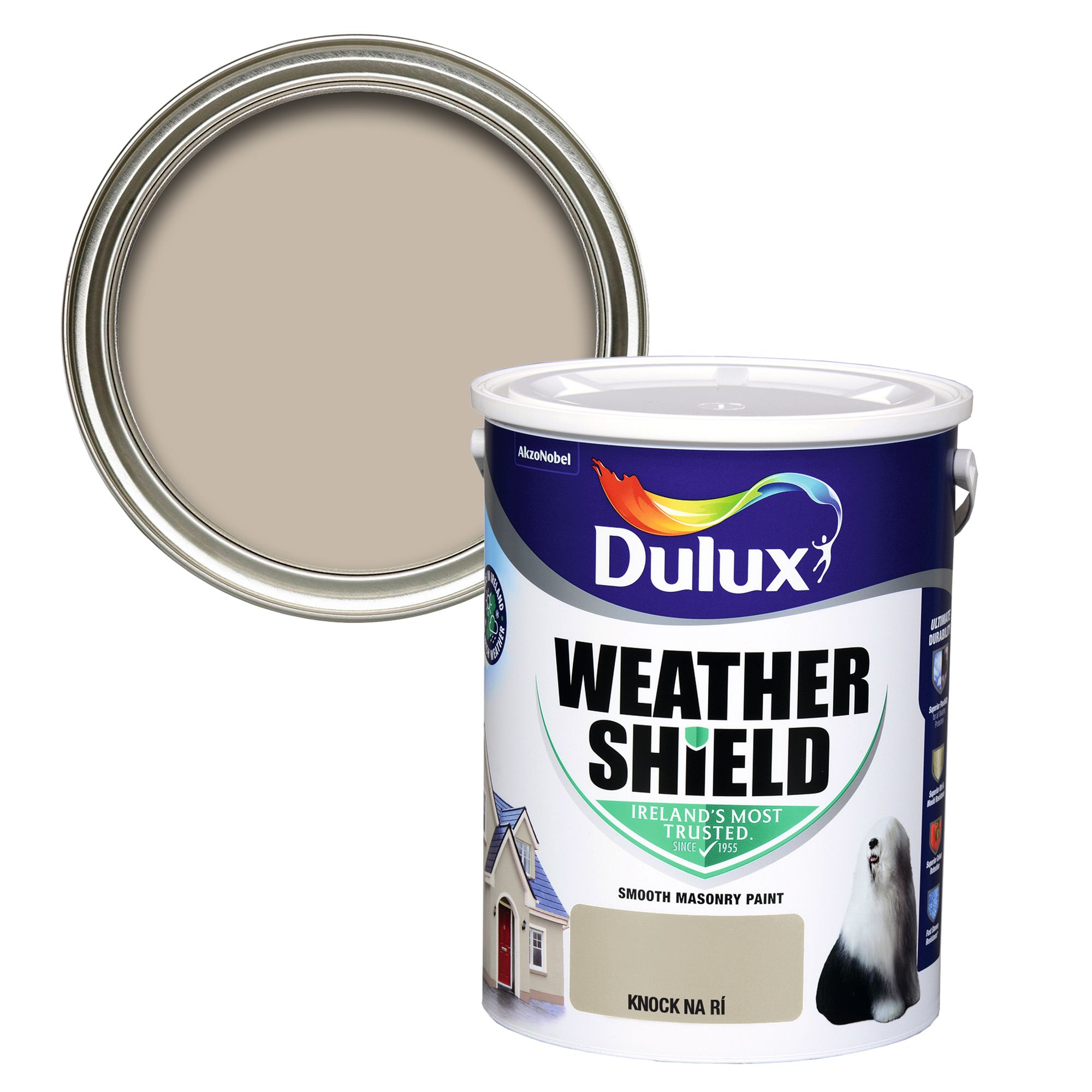 Dulux Weathershield Knock Na Ri Smooth Masonry paint, 5L Tub