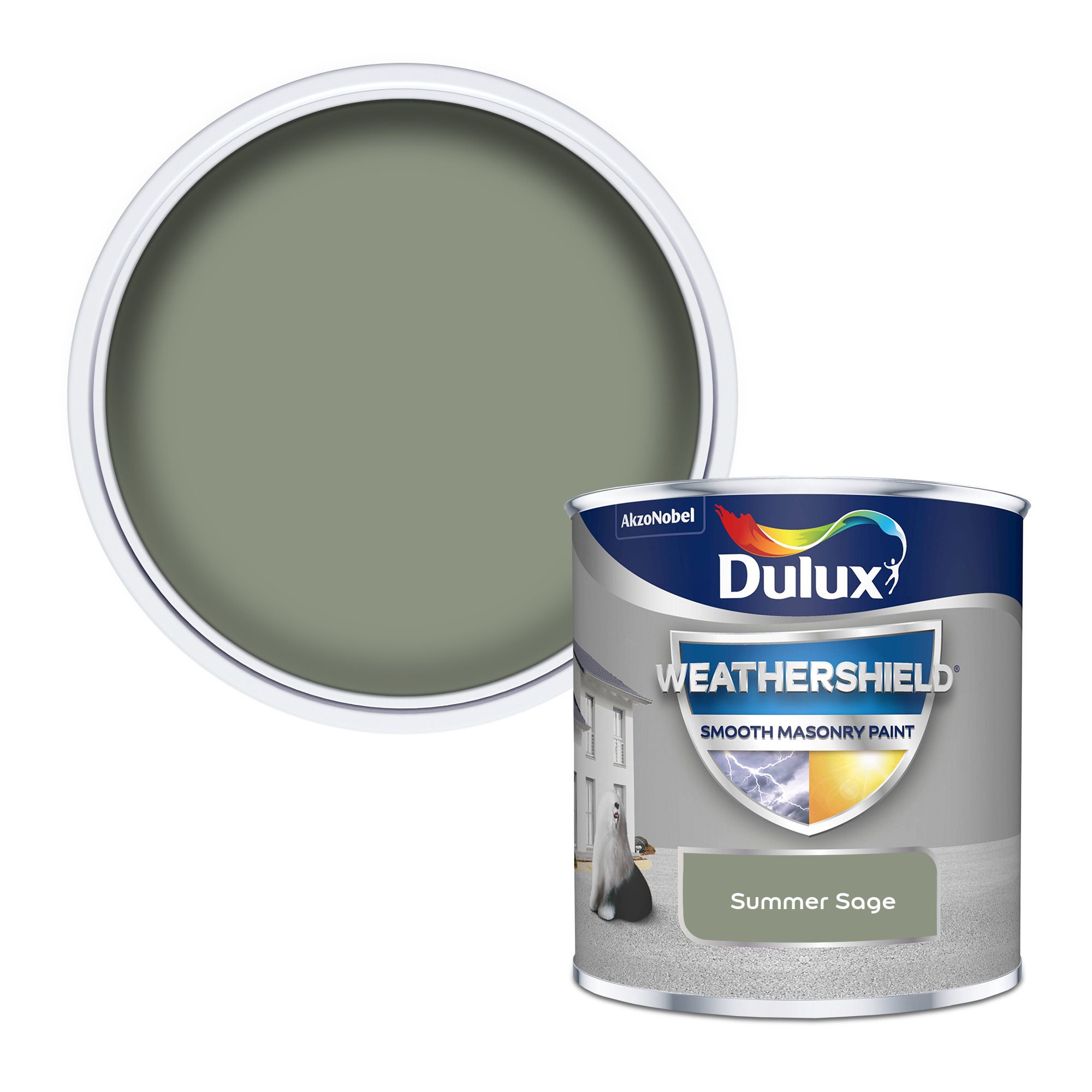Dulux Weathershield Summer Sage Masonry paint, 250ml Tester pot