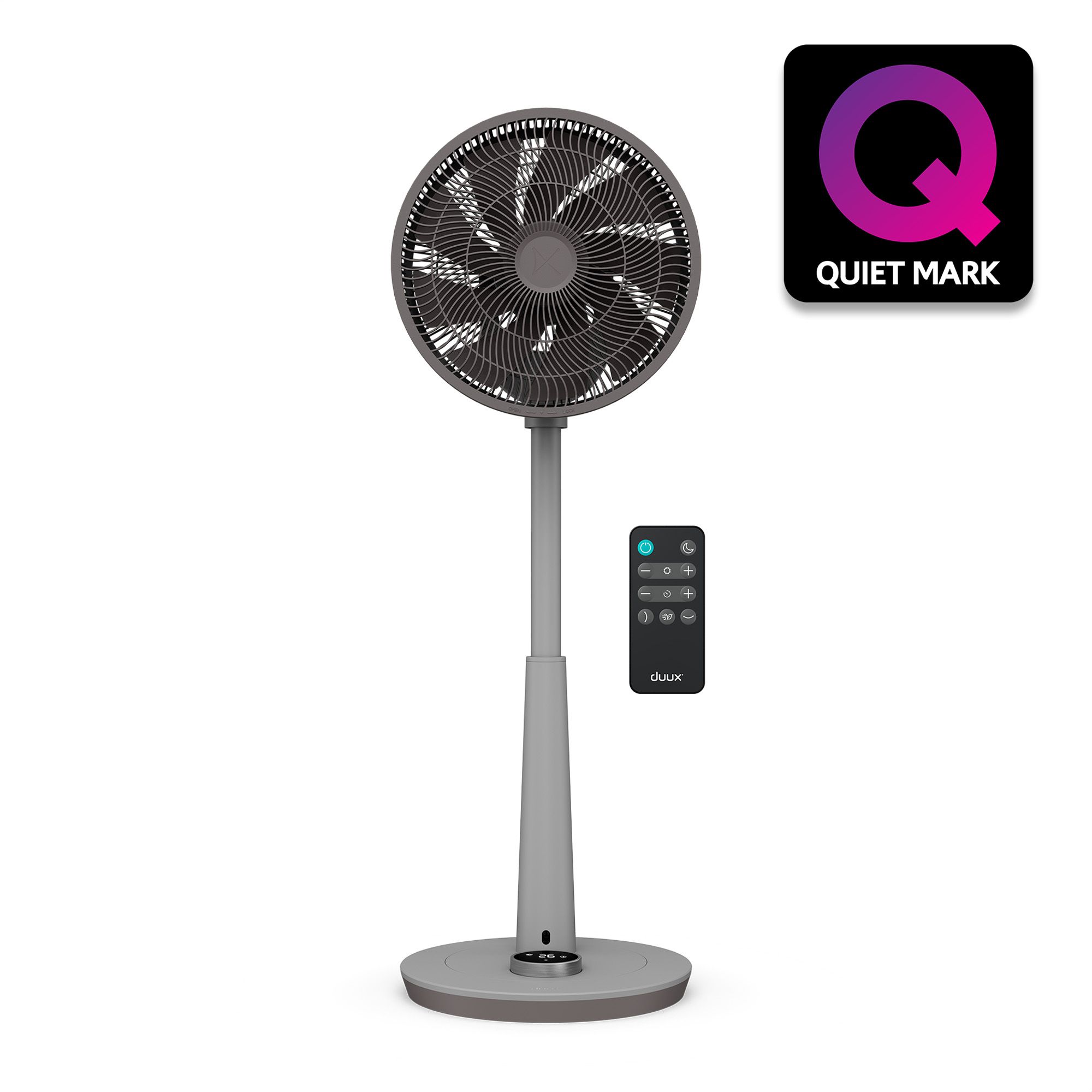 Duux Whisper 2 Quiet Mark Grey 12" Remote controlled Pedestal fan