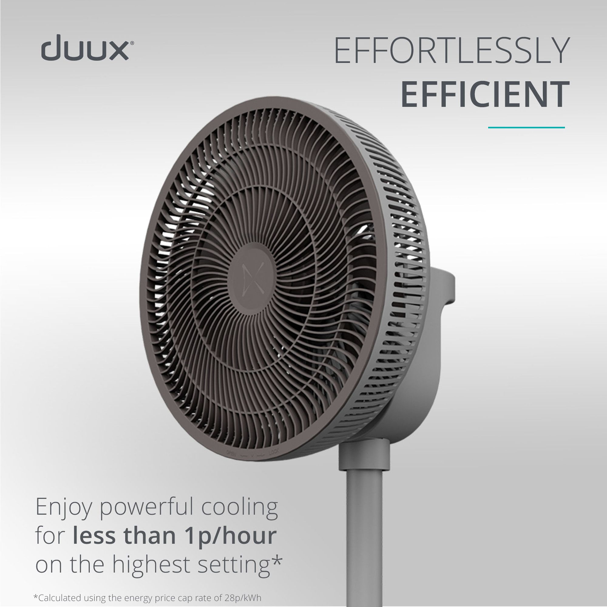 Duux Whisper 2 Quiet Mark Grey 12" Remote controlled Pedestal fan