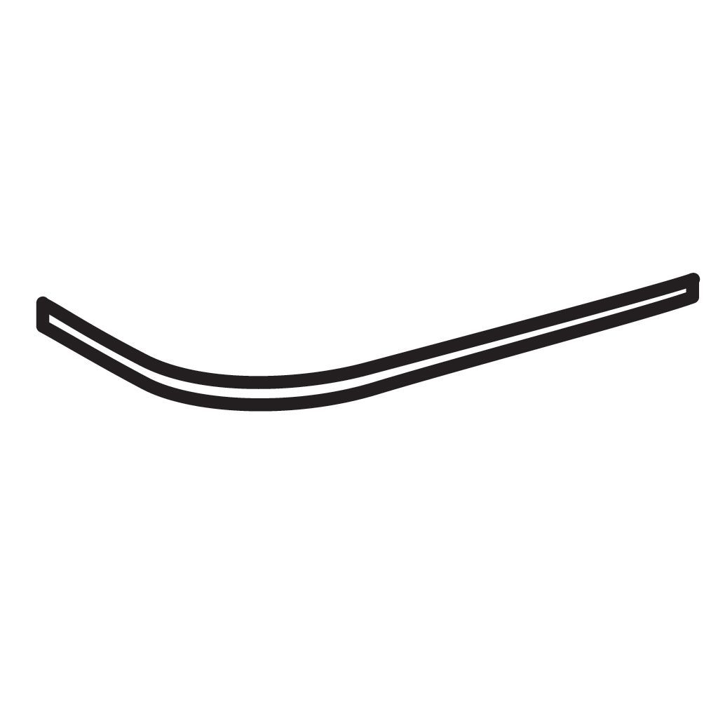 Earthstone Stone effect Black Worktop edging strip, (L)0.8m (W)38mm