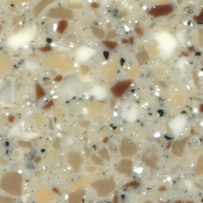 Earthstone Stone effect Brown Worktop edging strip, (L)0.8m (W)38mm