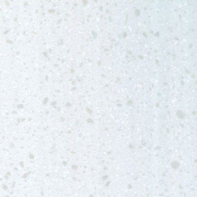 Earthstone Stone effect White Worktop edging strip, (L)0.8m (W)40mm