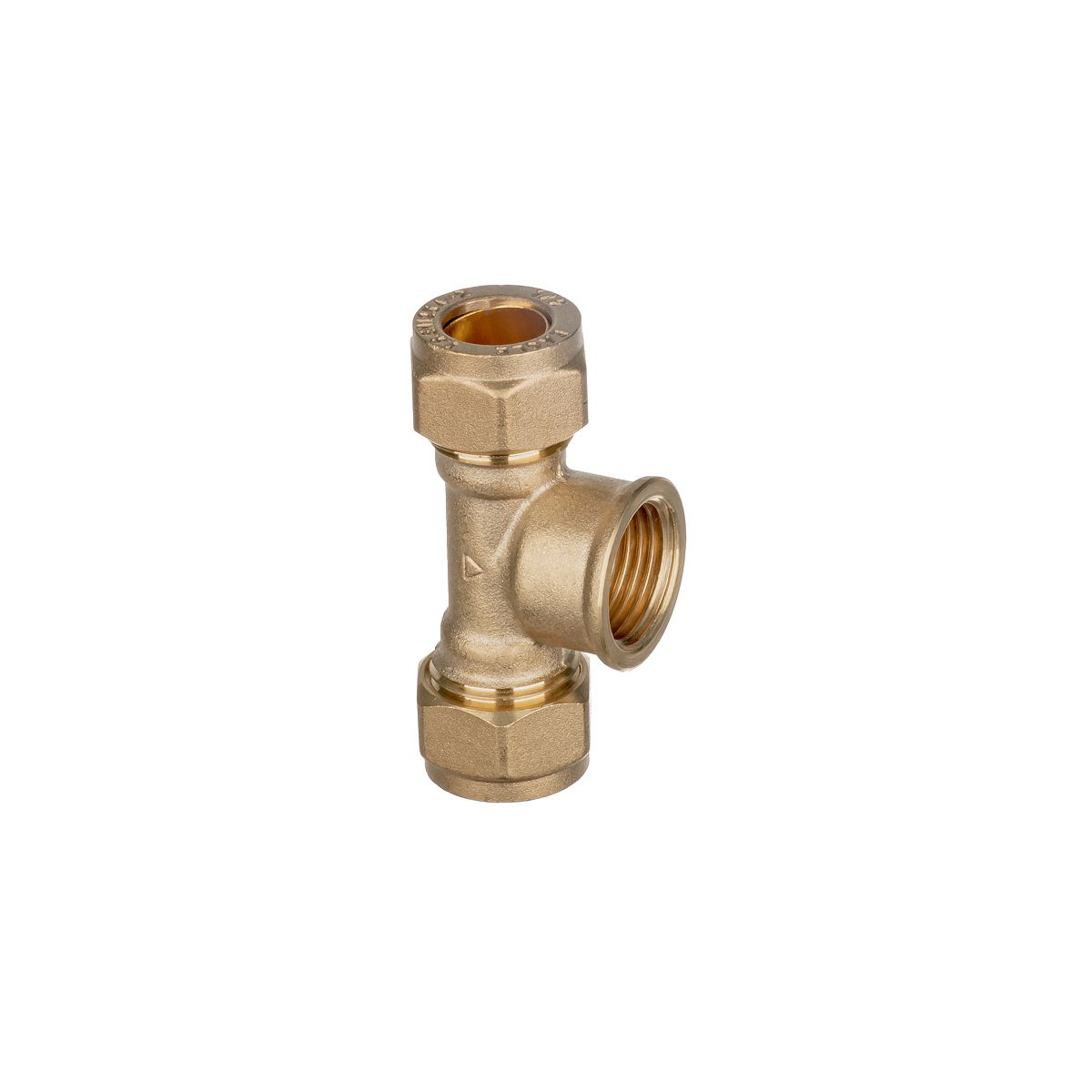 Easi Plumb Brass Compression Equal Tee (Dia) 14.7mm x 14.7mm x 14.7mm