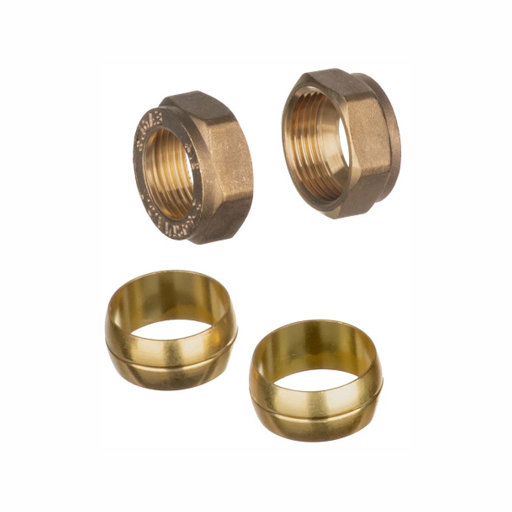 Easi Plumb Brass Compression Nut & olive (Dia)21mm | DIY at B&Q