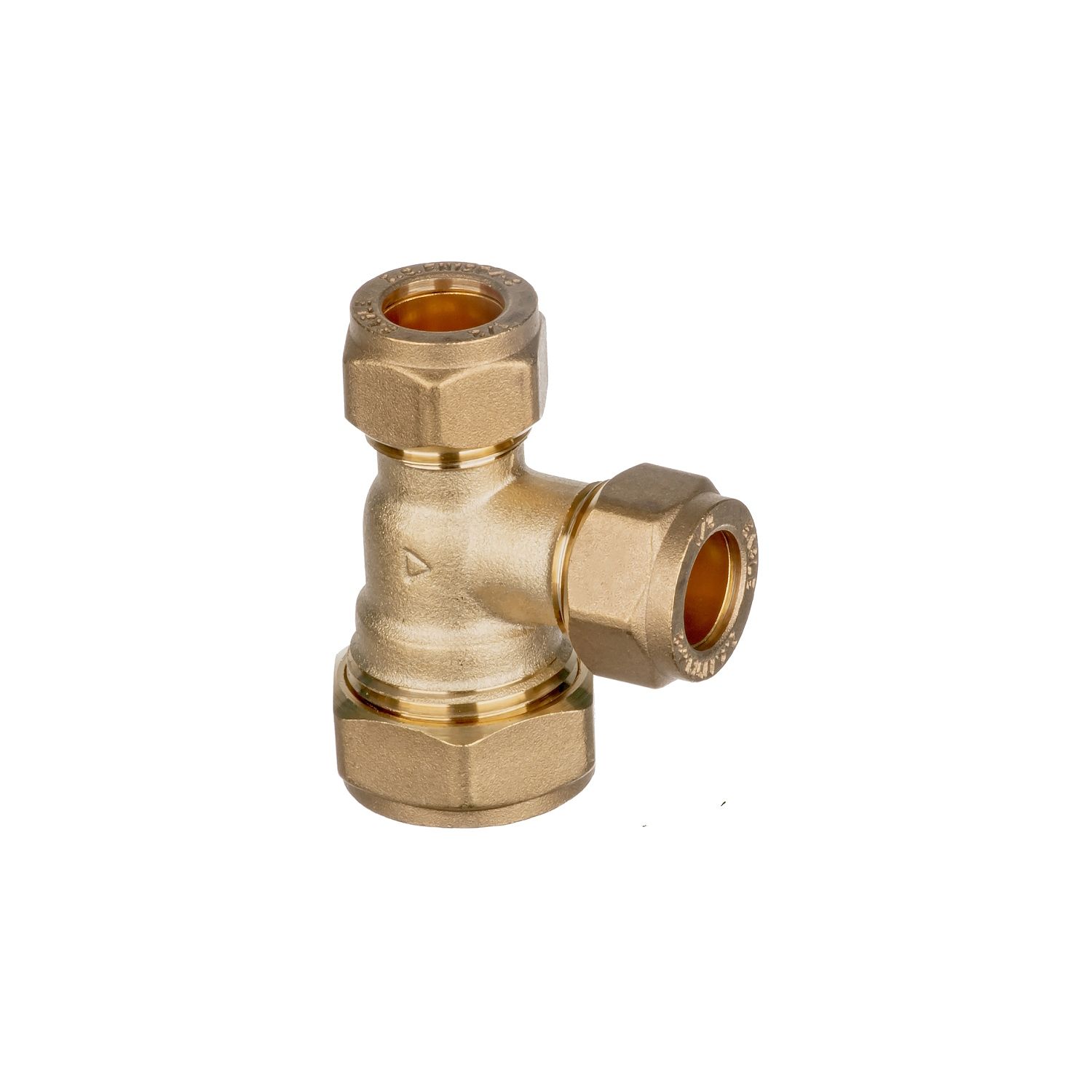 Easi Plumb Brass Compression Reducing Tee (Dia) 22mm x 15mm x 22mm