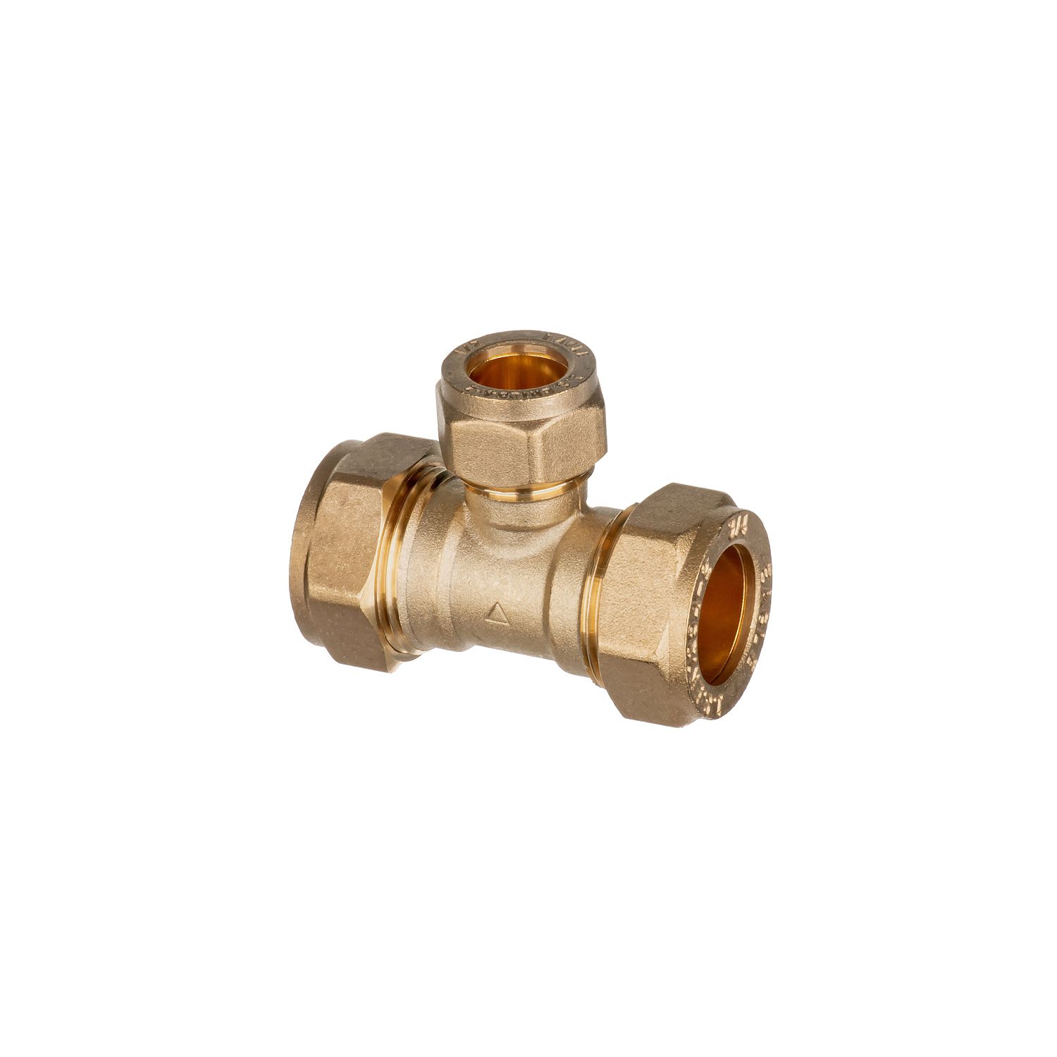 Easi Plumb Brass Compression Reducing Tee (Dia) 27.4mm x 27.4mm x 14.7mm | DIY at B&Q