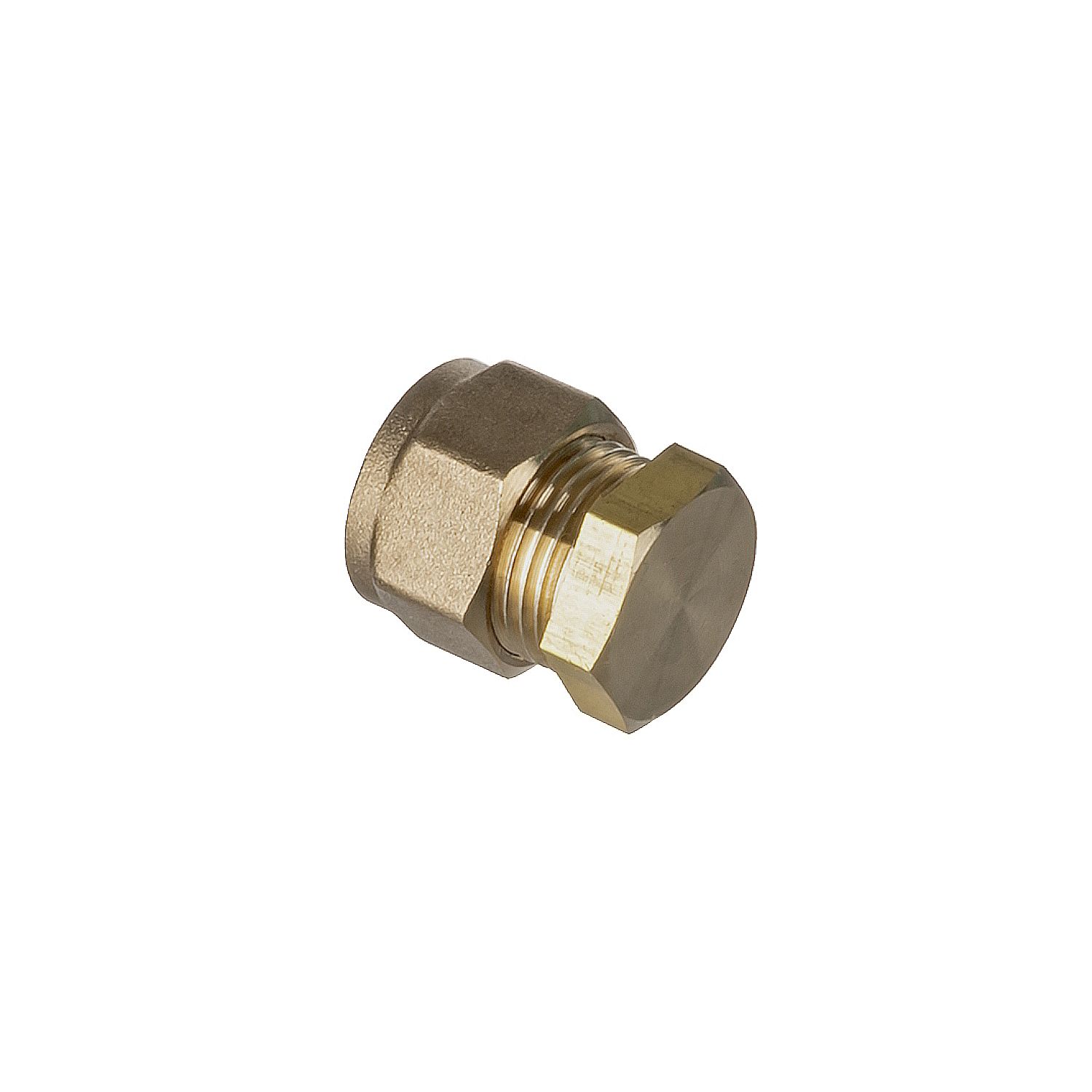 Easi Plumb Brass Round Compression Stop end (Dia)8mm | DIY at B&Q