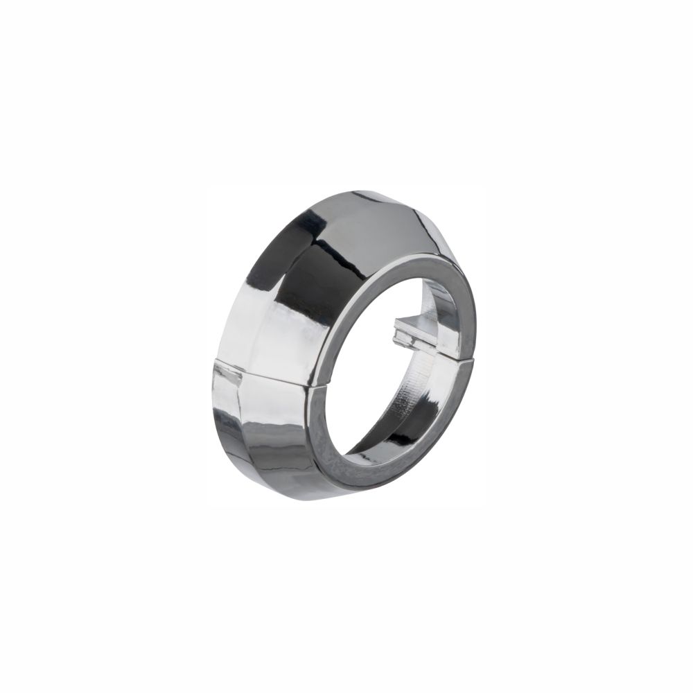 Easi Plumb Chrome effect Pipe hole cover (Dia)40mm