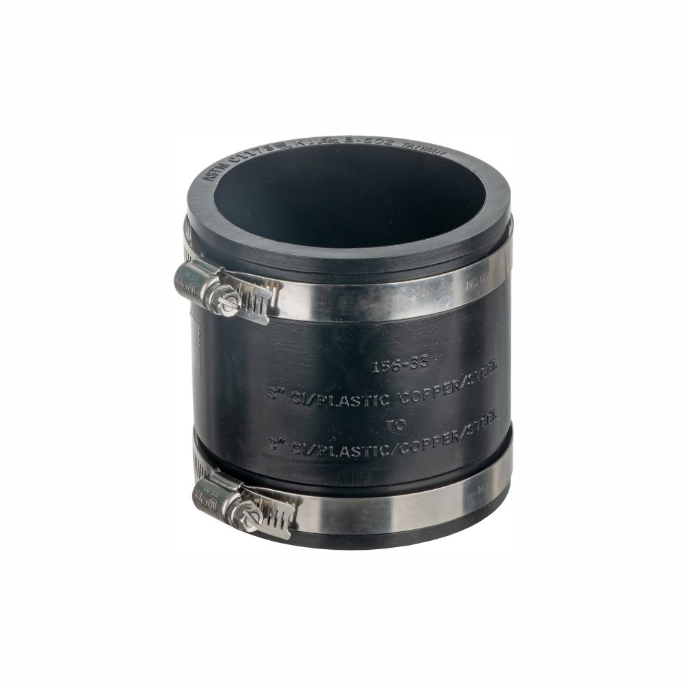 Easi Plumb EPRC3 Black Compression Non-adjustable Round 180° Waste pipe ...