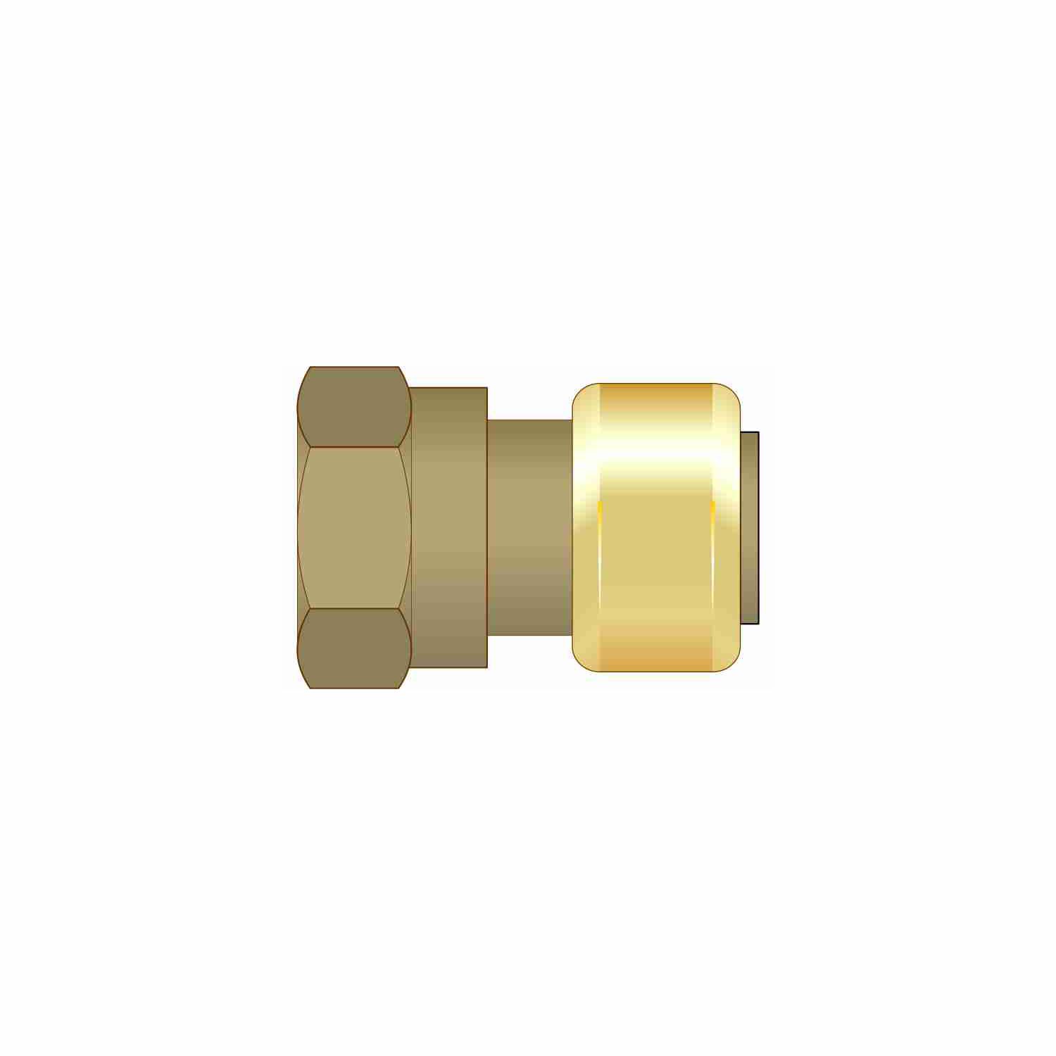 Easi Plumb Plastic PushFit Fittings Beige Straight Reducing Coupler ...