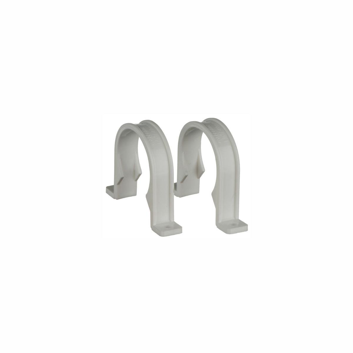 Easi Plumb White PVC Pipe clip EP40PCW (Dia)40mm, Pack of 2