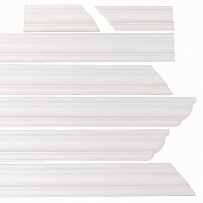 Easycove Fluted profile Polystyrene Coving (W)75mm of 1