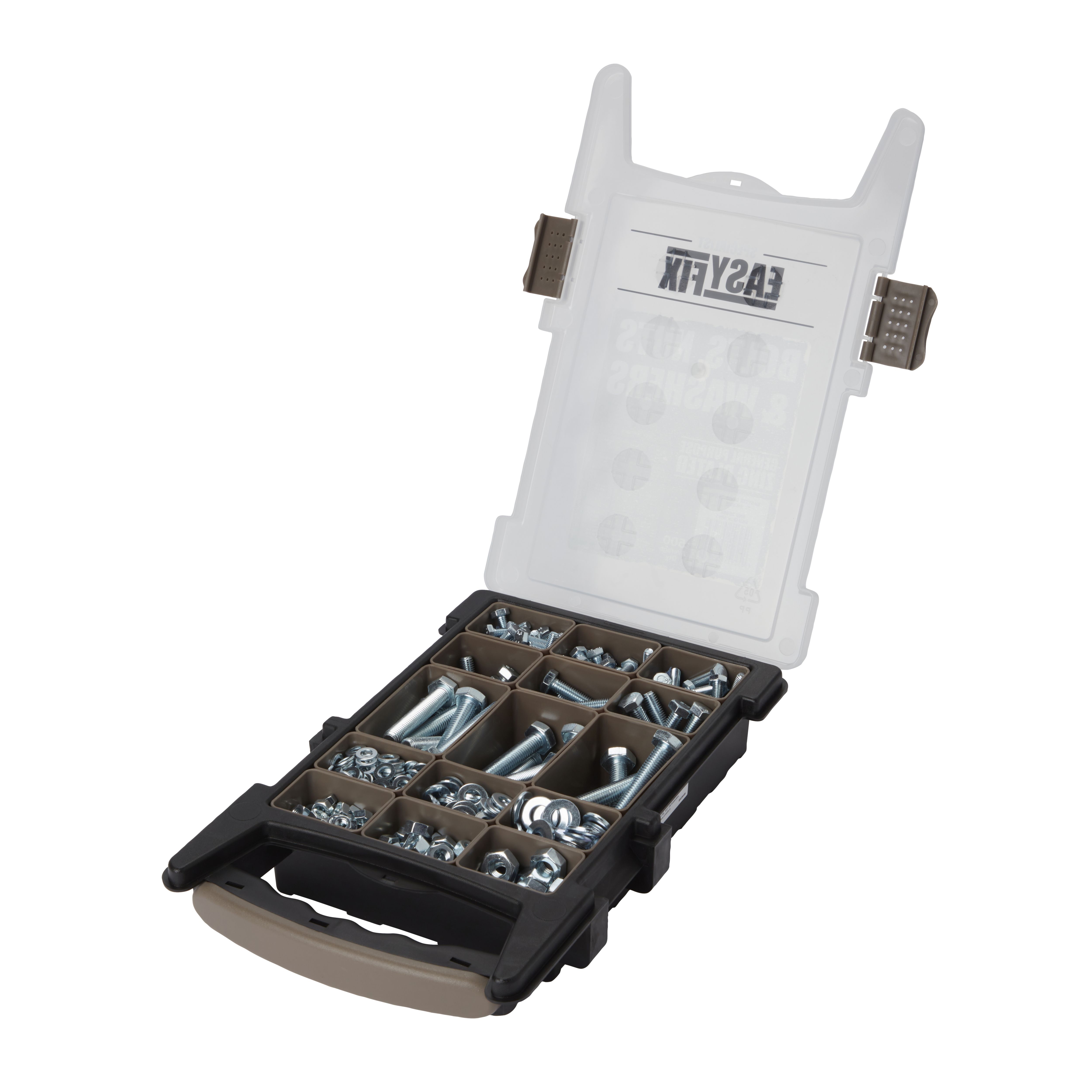 Easyfix Galvanised Steel Bolts, nuts & washers grab pack, 500 pieces