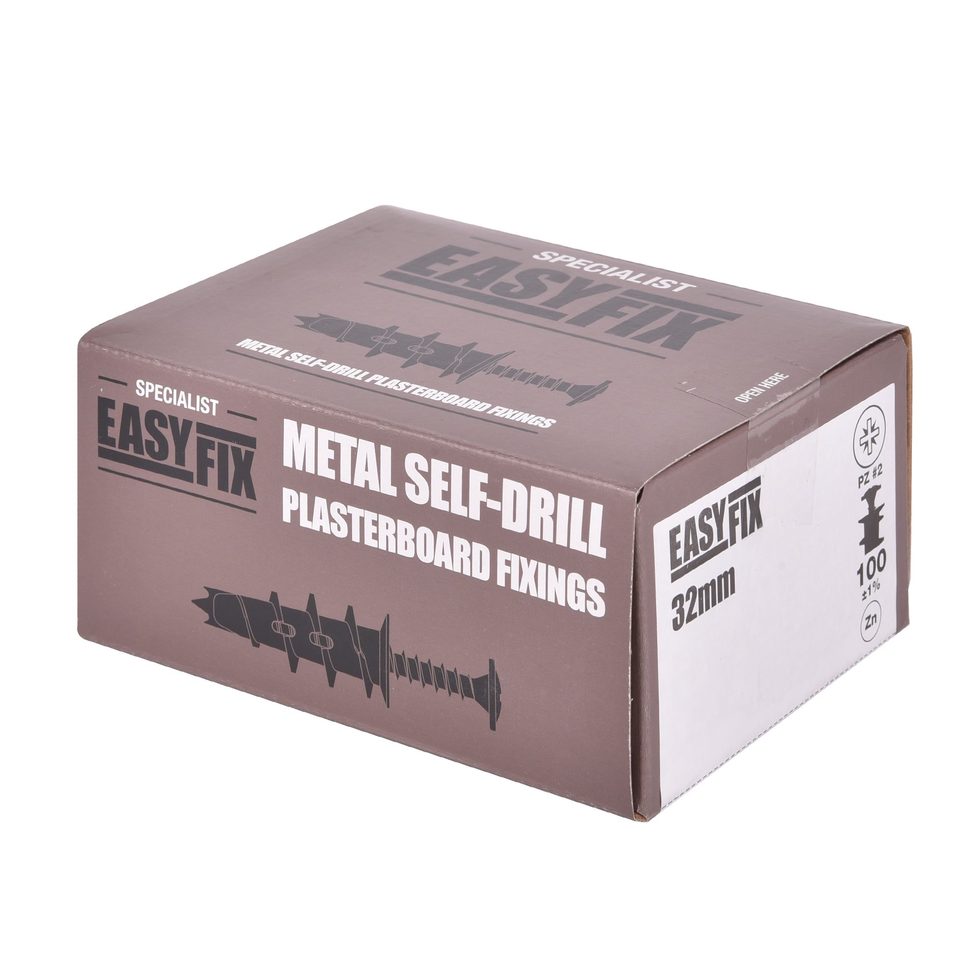 Easyfix Self-tapping Plasterboard fixing (Dia)13mm (L)32mm, Pack of 100