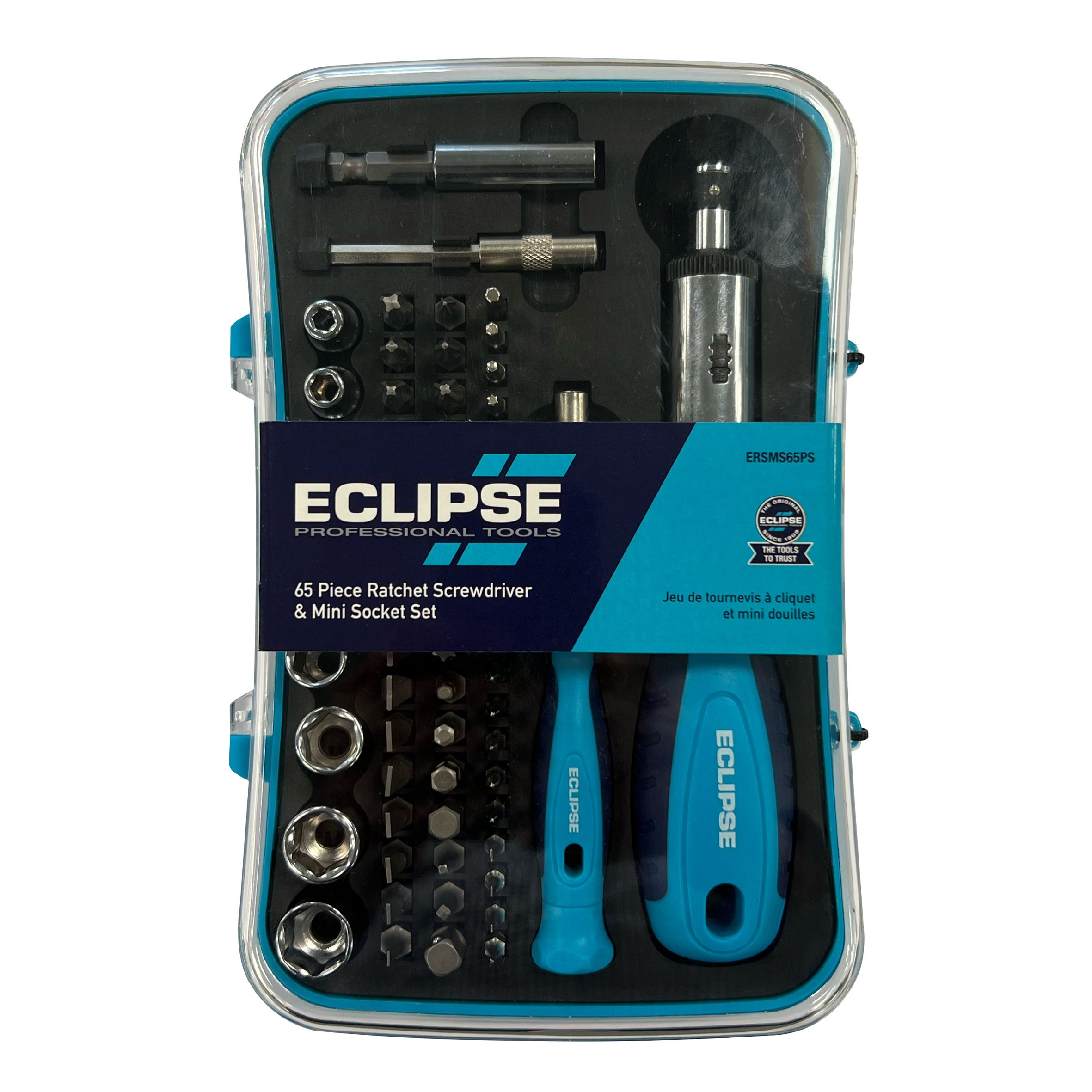 Eclipse Professional Tools 65 Piece Ratcheting screwdriver & bit set