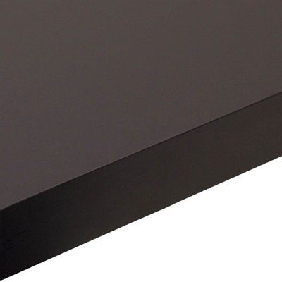 Edurus 38mm Matt Black Laminate Square edge Kitchen Worktop, (L)3000mm ...