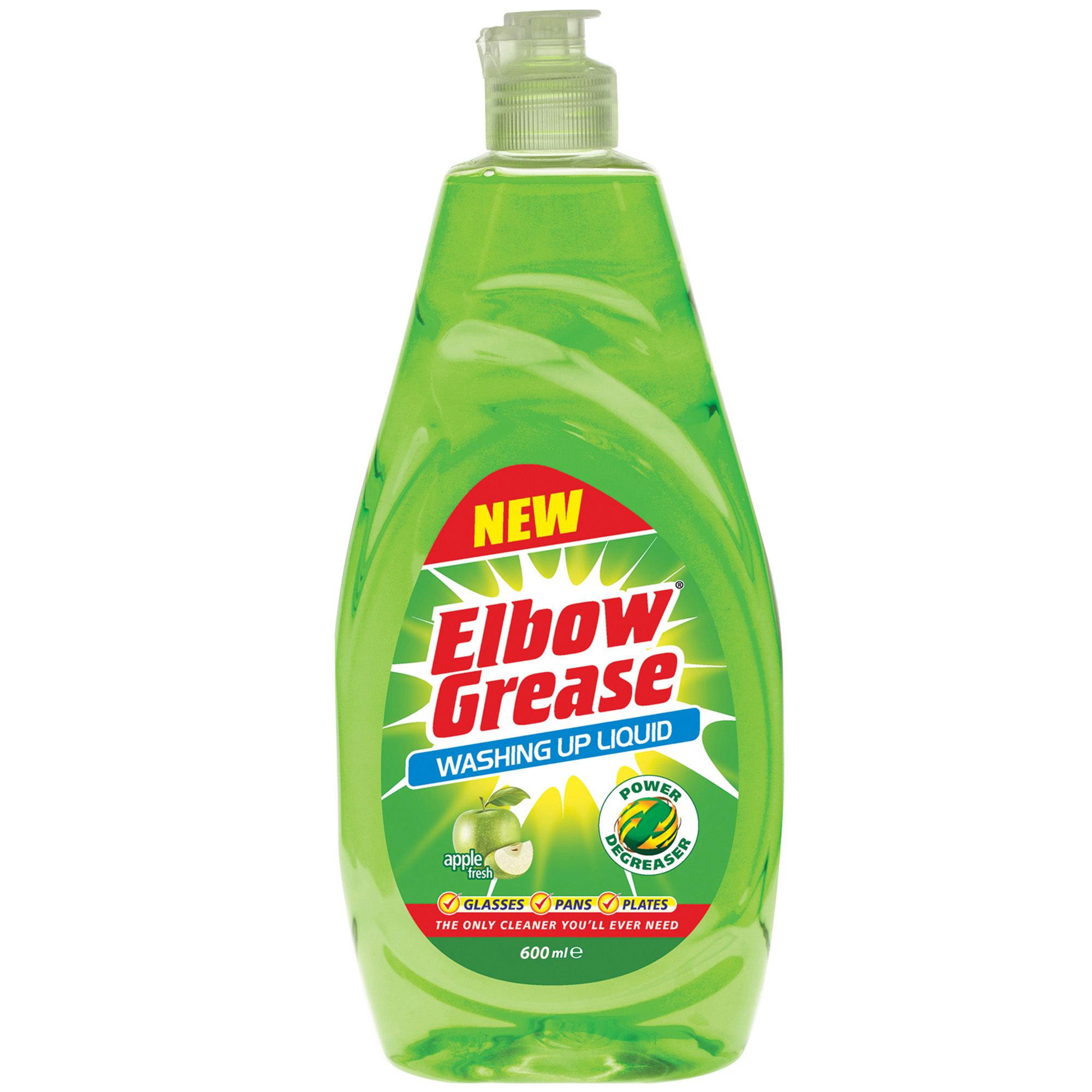 Elbow Grease Apple Fresh Kitchen Dishes Washing liquid, 600ml