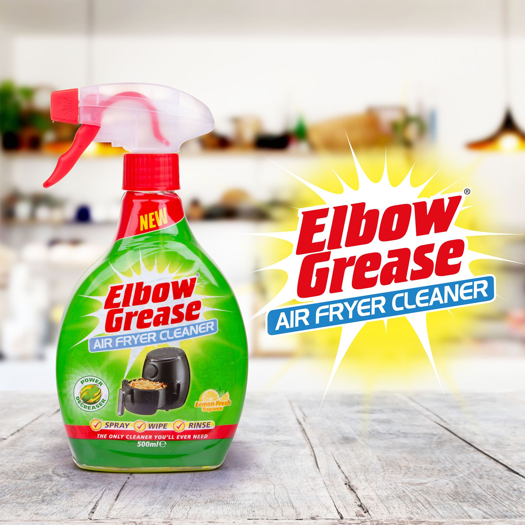 Elbow Grease Lemon Fresh Kitchen Air fryer Cleaning spray, 500ml