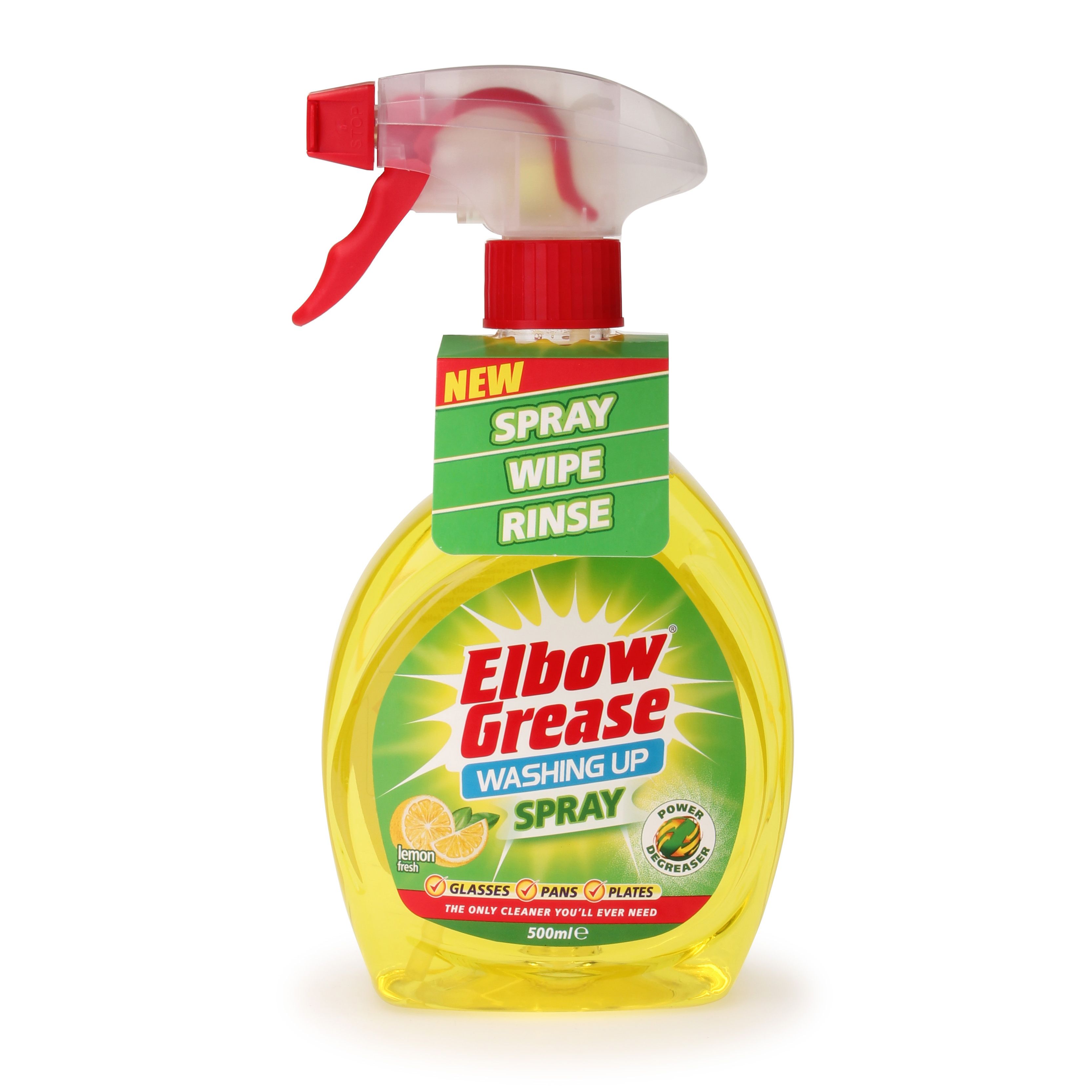 Elbow Grease Lemon Kitchen Dishes Washing liquid Spray, 501ml
