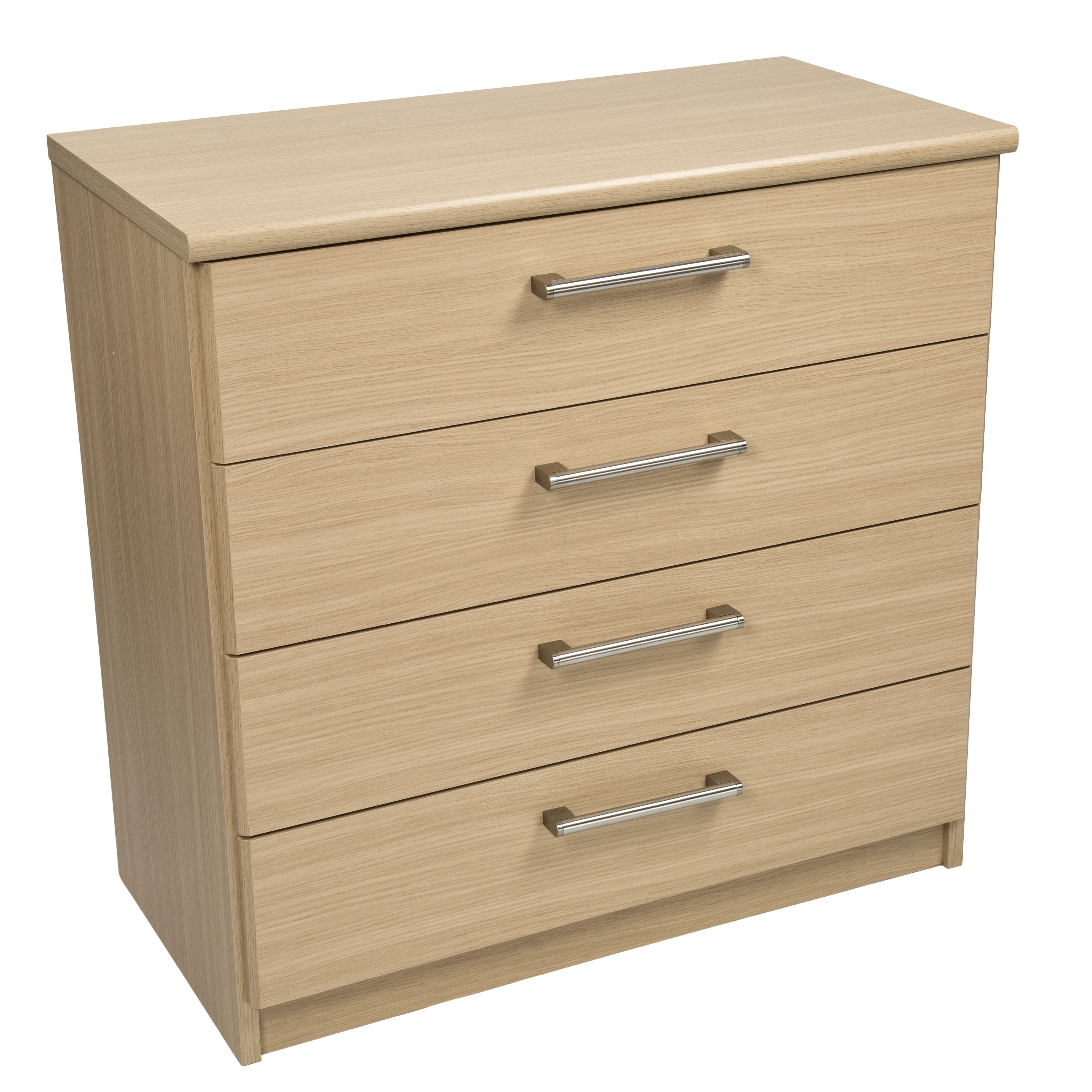 Elsey Matt oak effect 4 Drawer Chest (H)743mm (W)756mm (D)375mm | DIY ...