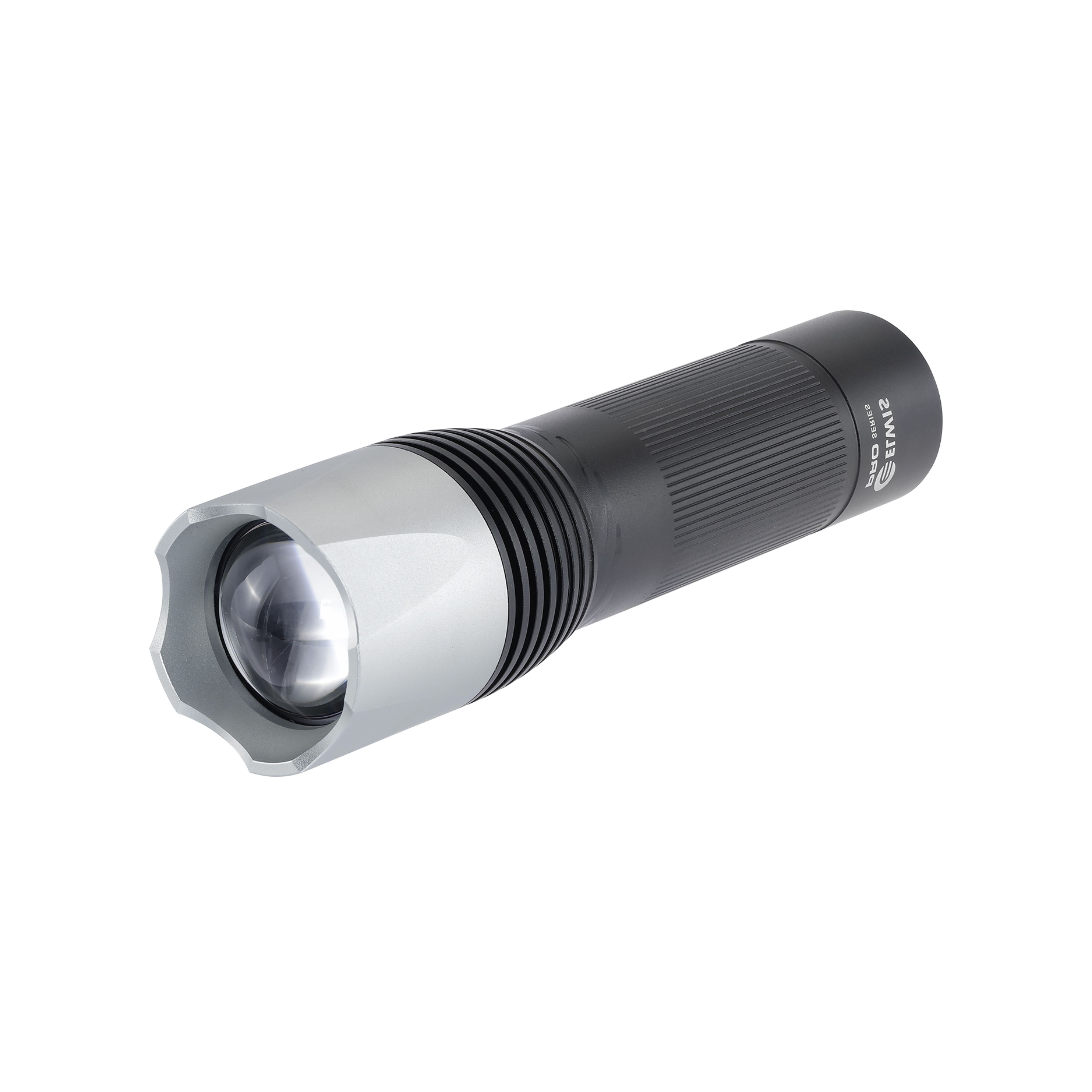 Elwis Friend Black, silver & red 650lm LED Battery-powered Compact torch