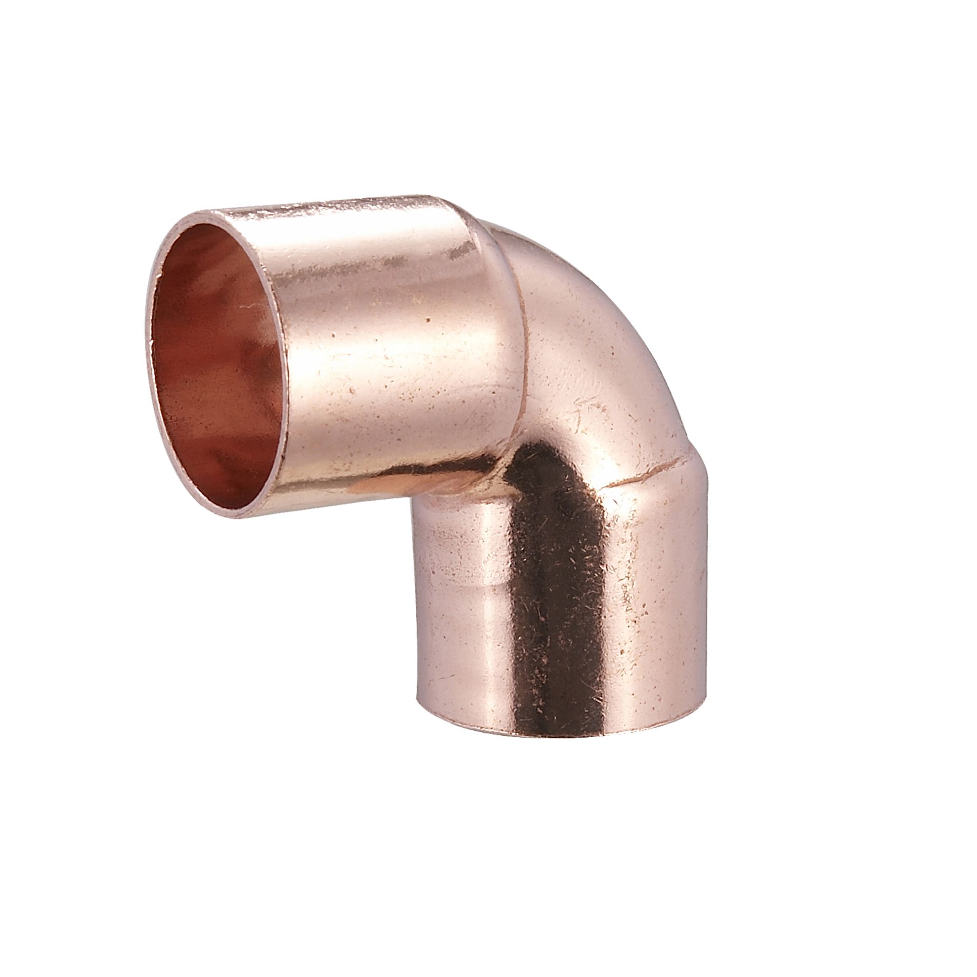 End feed 90° End feed Pipe elbow (Dia)22mm, Pack of 10