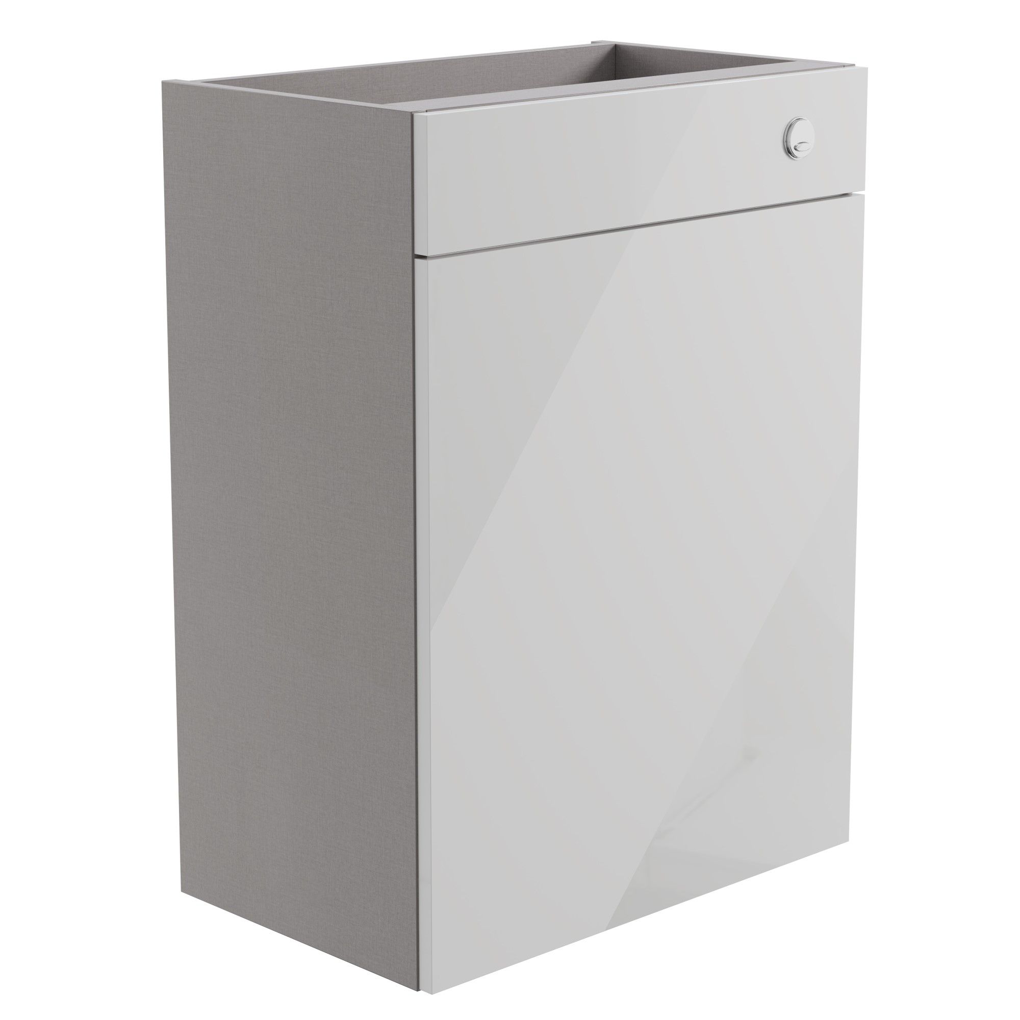 Ennis Gloss Light grey Contemporary Freestanding Toilet cabinet (H ...