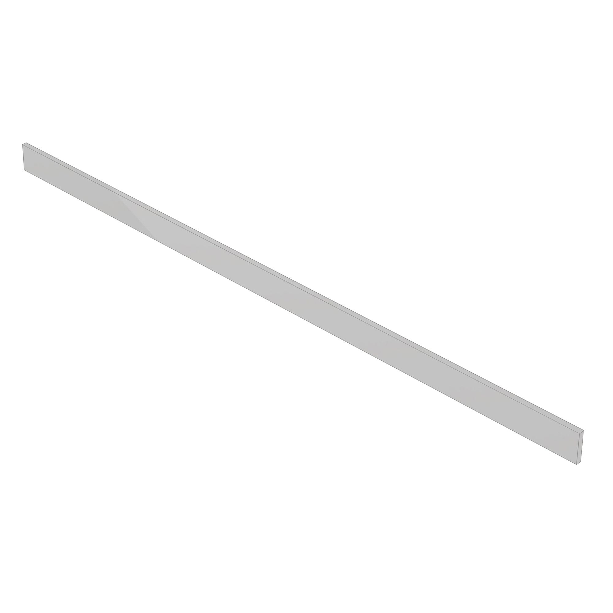 Ennis Gloss Light grey Straight Plinth (L)2400mm
