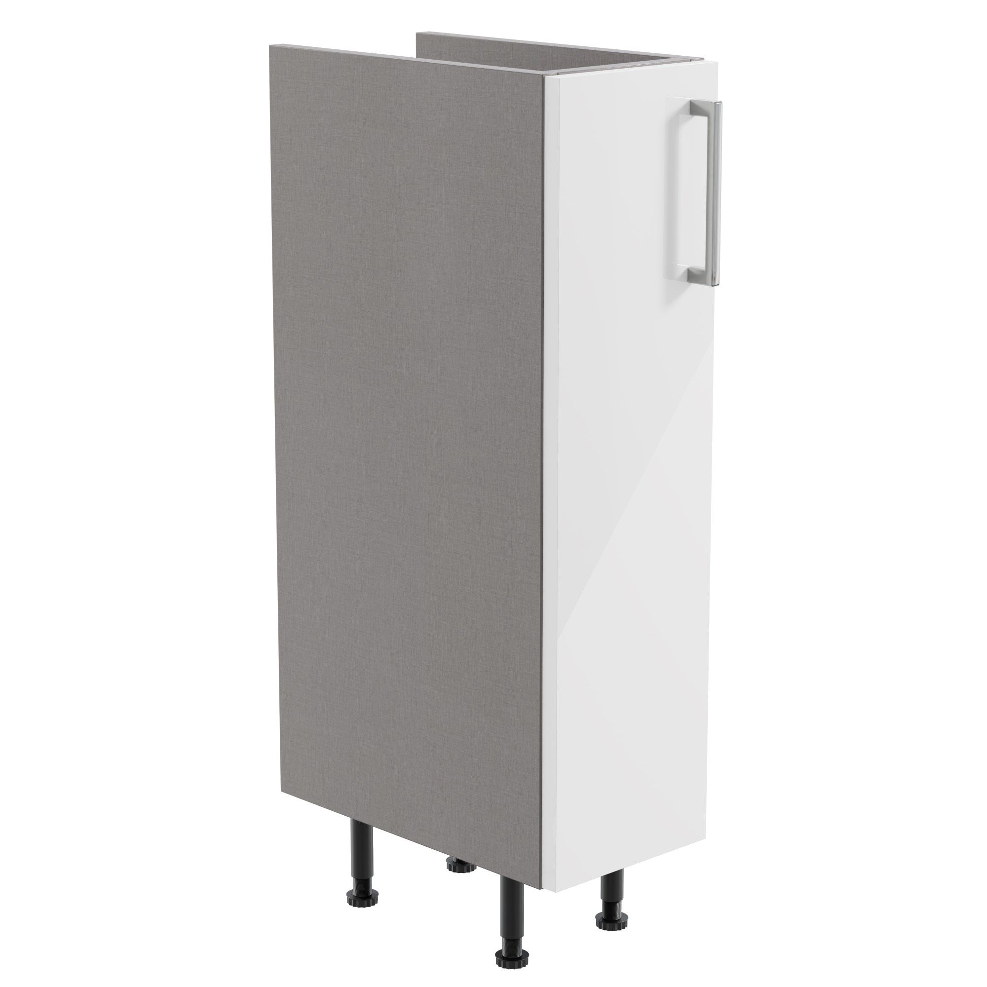 Ennis Gloss White Modern Freestanding Base unit (W)195mm (H)820mm | DIY ...