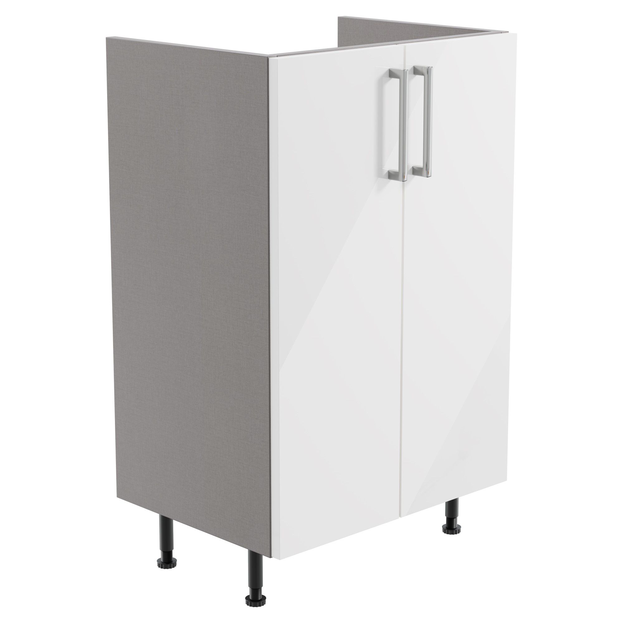 Ennis Gloss White Modern Freestanding Base unit (W)495mm (H)820mm | DIY ...