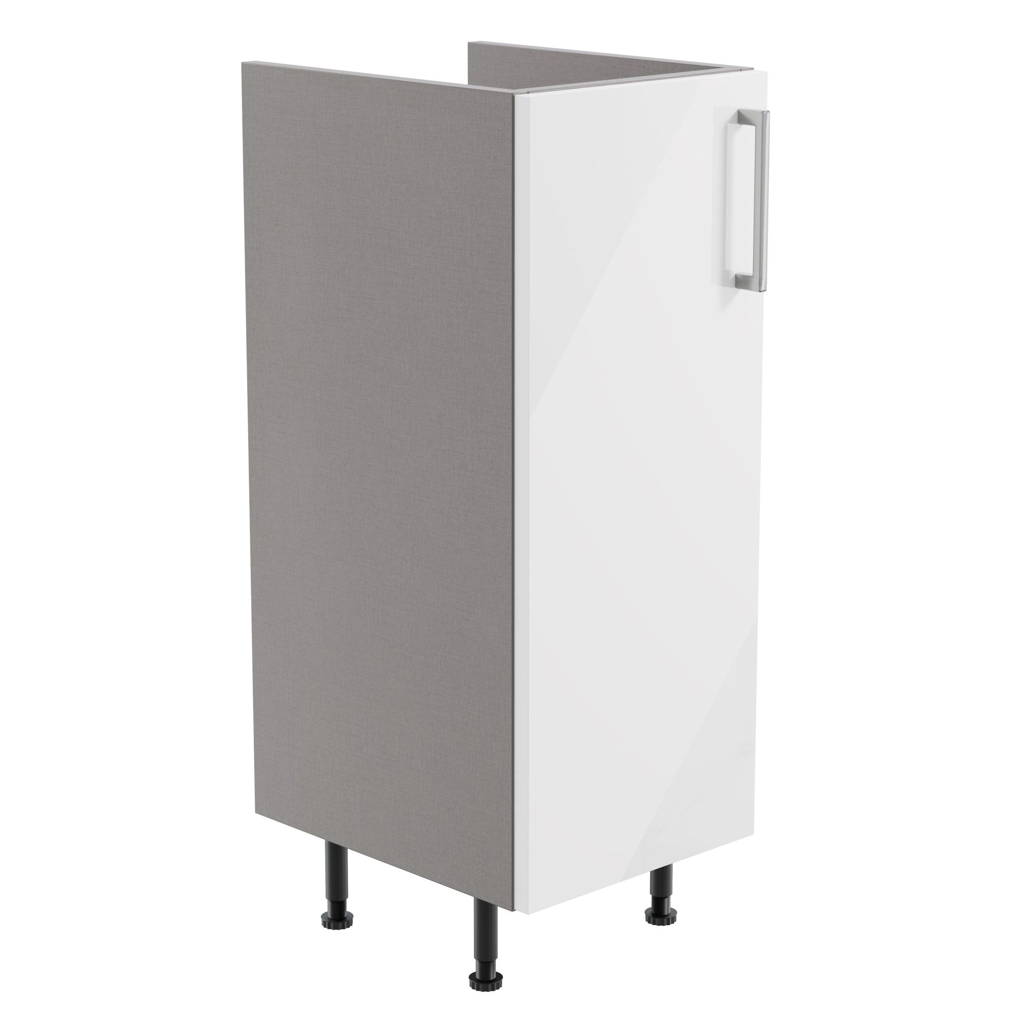Ennis Gloss White Modern Freestanding Bathroom & wet room Base unit (W ...