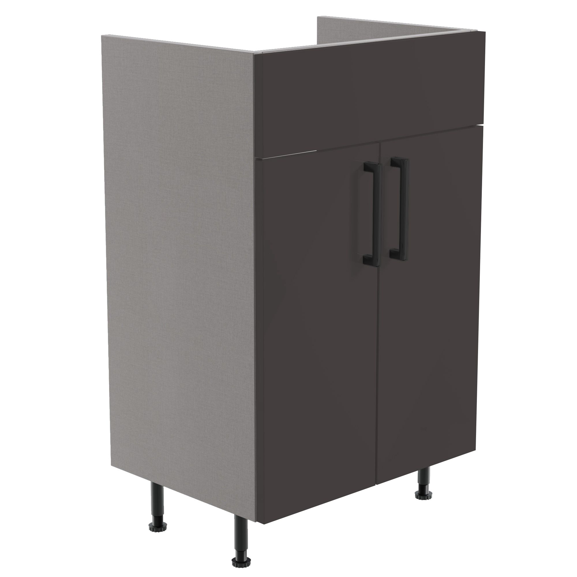 Ennis Matt Graphite Contemporary Freestanding Fitted Bathroom Vanity ...