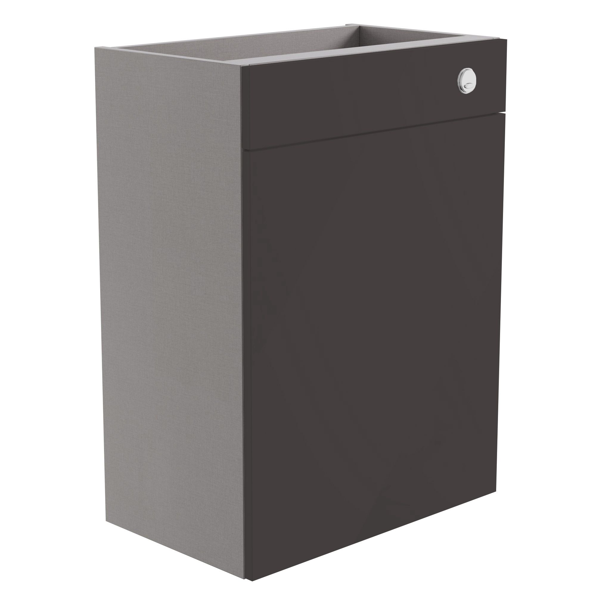 Ennis Matt Graphite Contemporary Freestanding Toilet cabinet (W)600mm ...