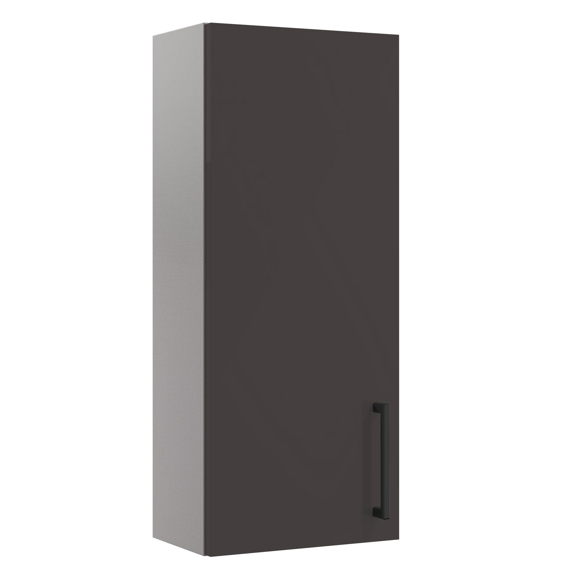 Ennis Matt Graphite Fitted Bathroom Single Wall cabinet (H)72cm (W)30cm