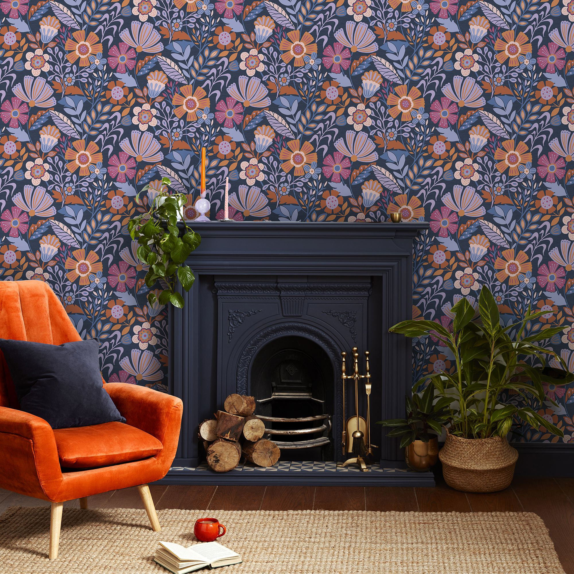 Envy Oopsy Daisy Multicolour Floral Smooth Wallpaper