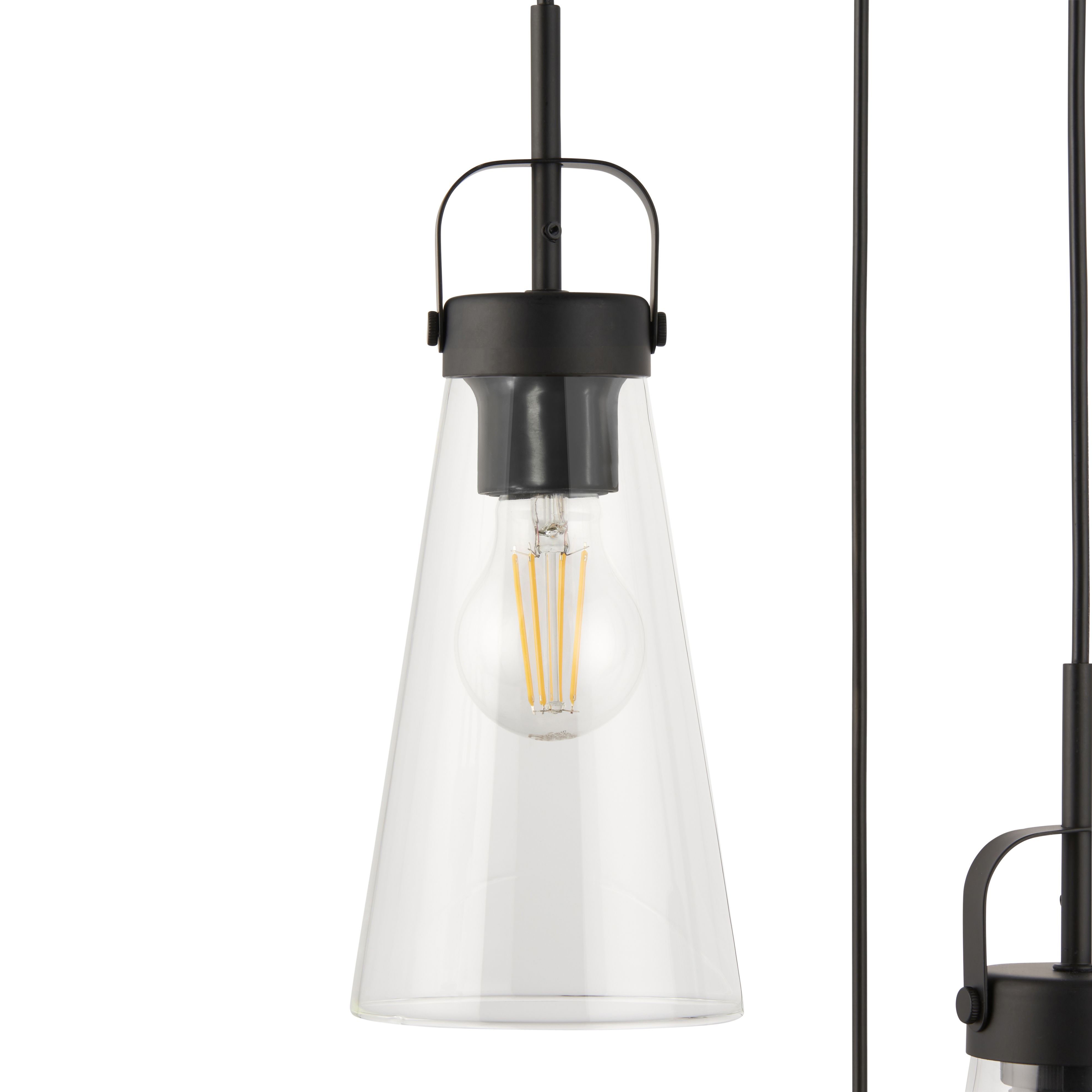 Enzo Matt 3 Lamp LED Pendant ceiling light, (Dia)300mm