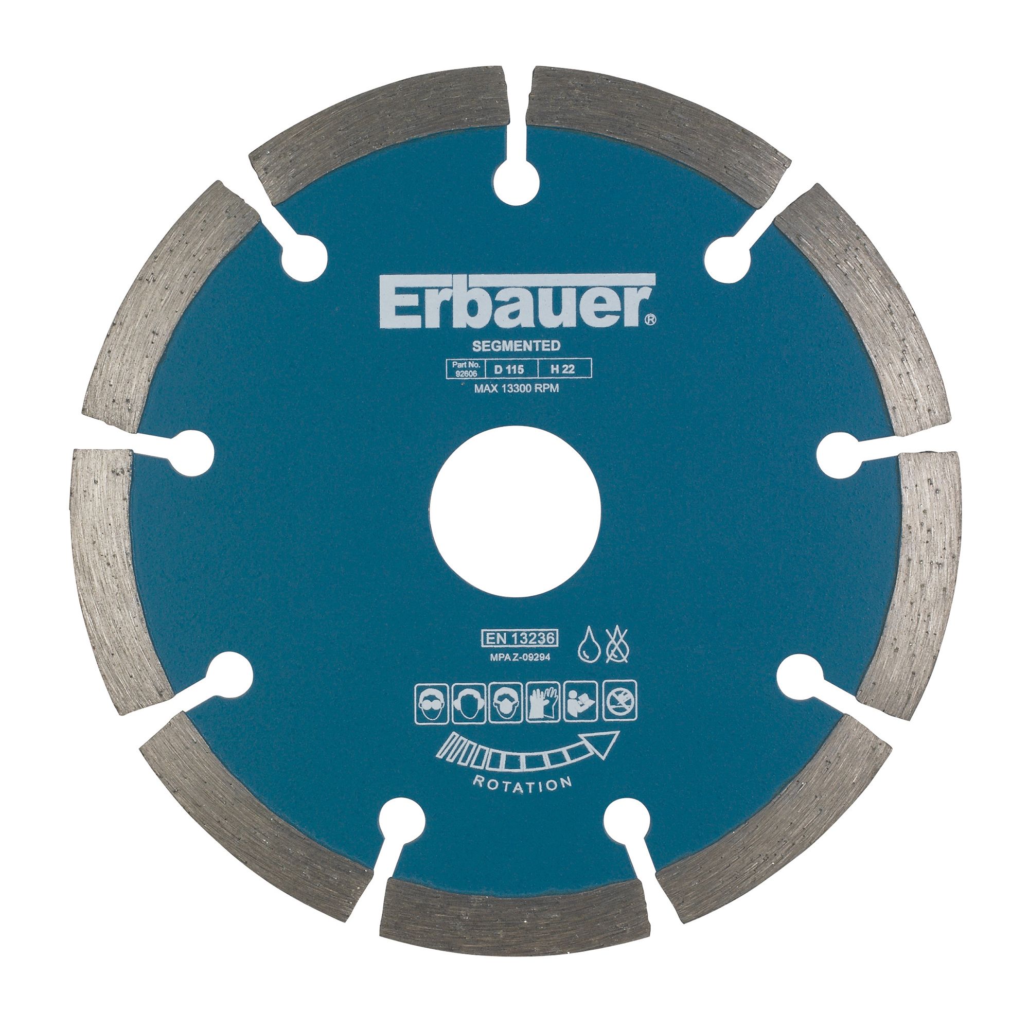 Erbauer 115mm x 22.2mm Segmented diamond blade at B&Q
