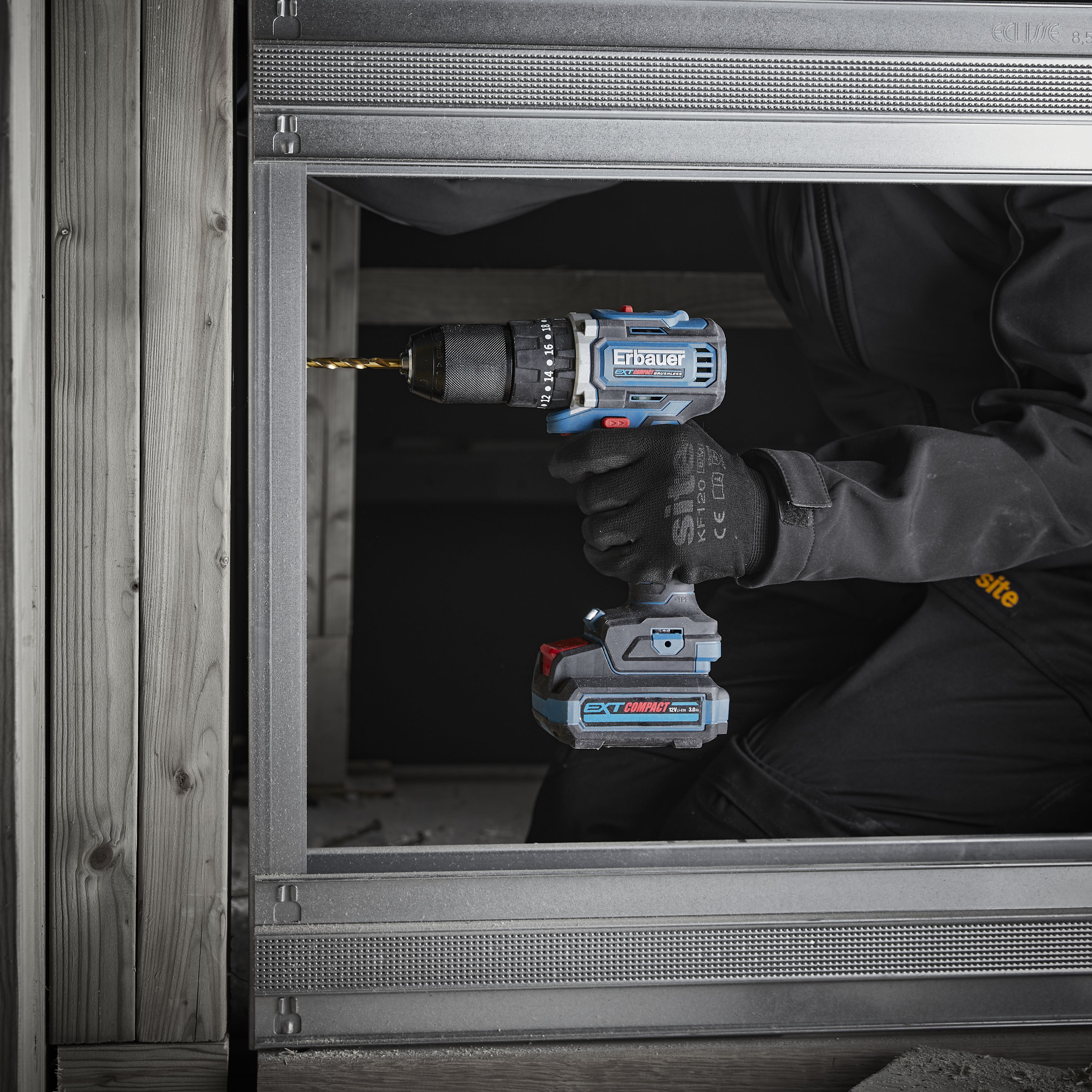 Erbauer 12V EXT compact Brushless Cordless Combi drill (Bare Tool ...