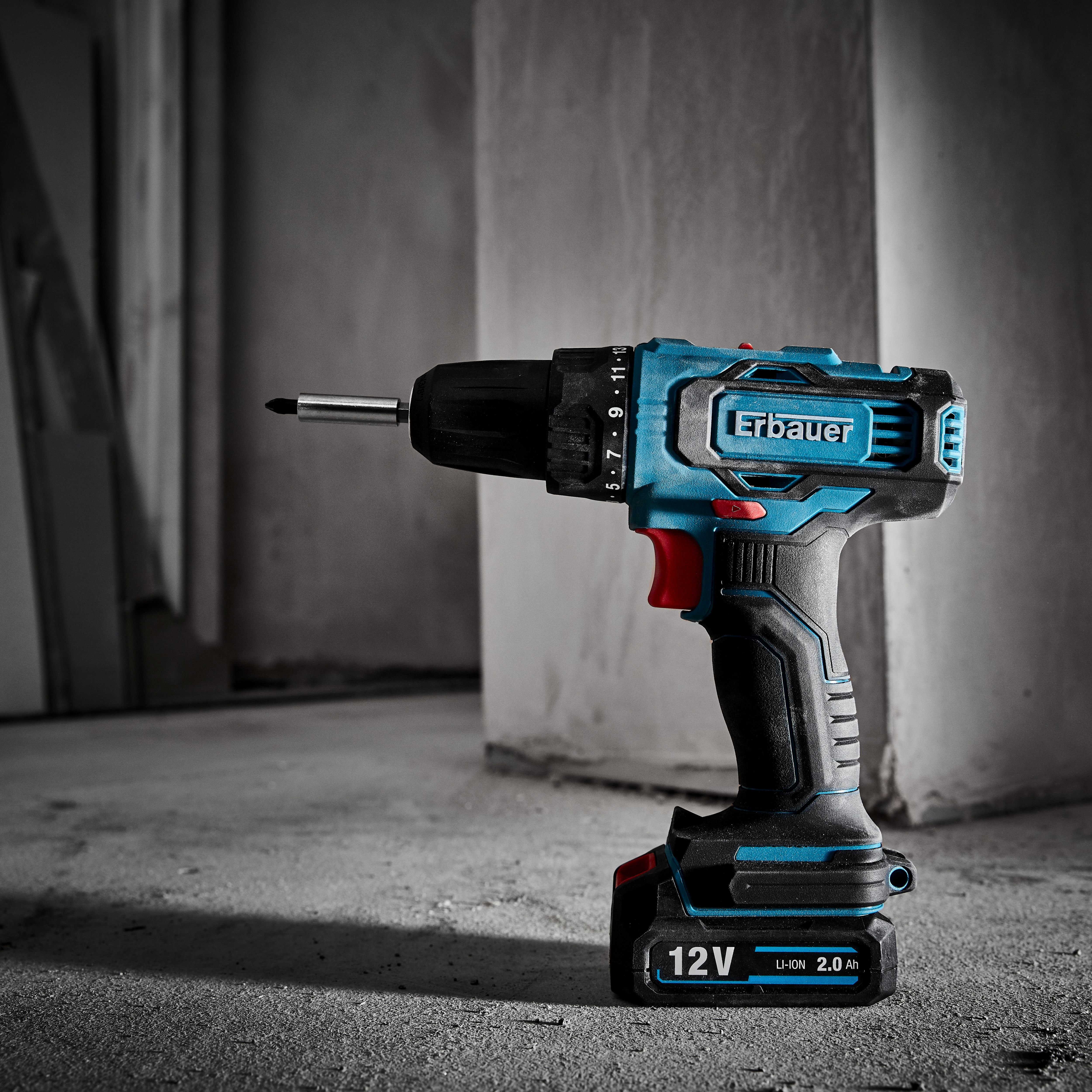 Erbauer 12V Li-ion Cordless Drill driver (2 x 2Ah) - EDD12-Li-2