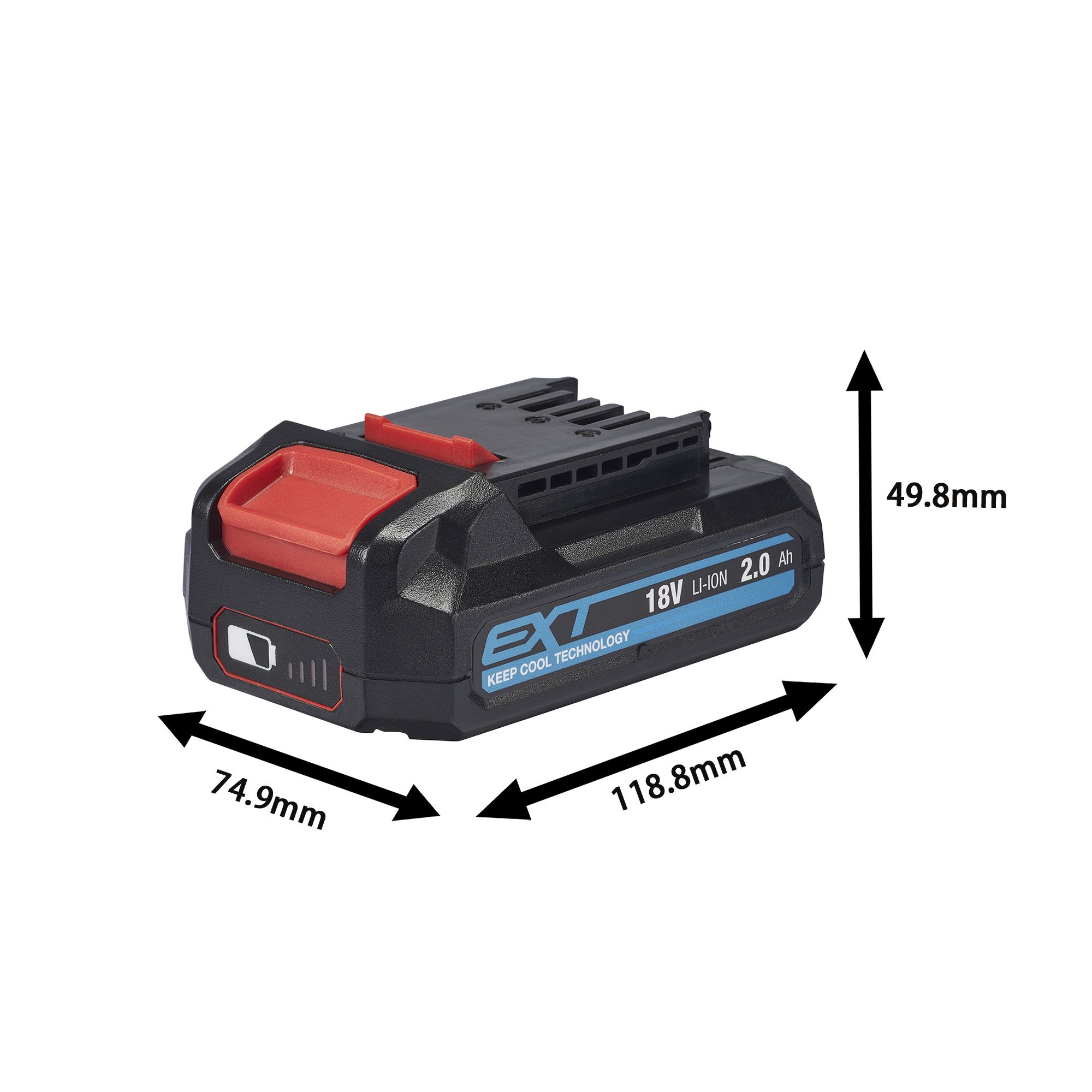 Erbauer 18V 3 x 2Ah Li-ion EXT keep cool Battery charger with batteries ...